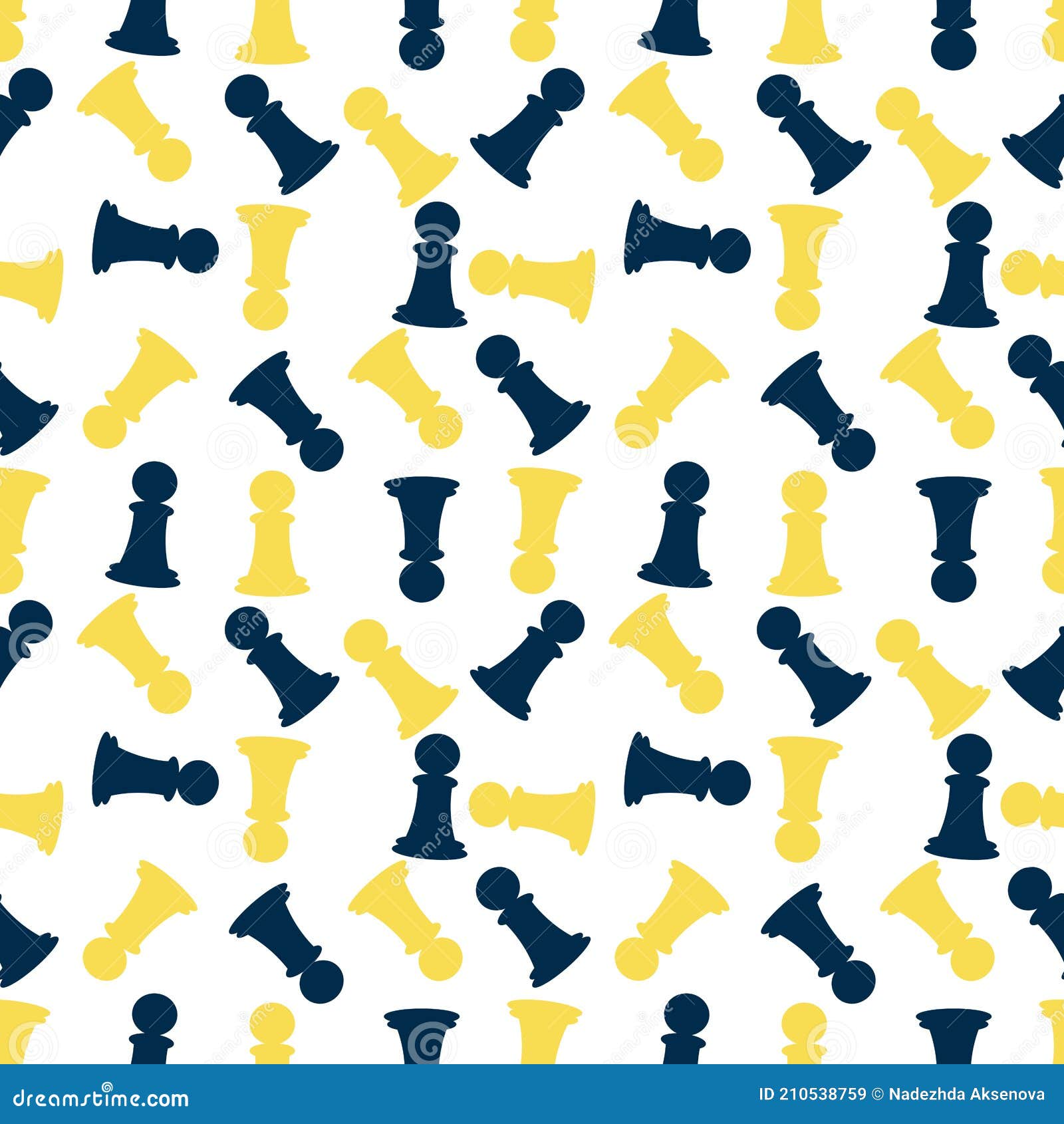 Seamless Pattern with Chess Pieces. Vector Background O White Stock ...
