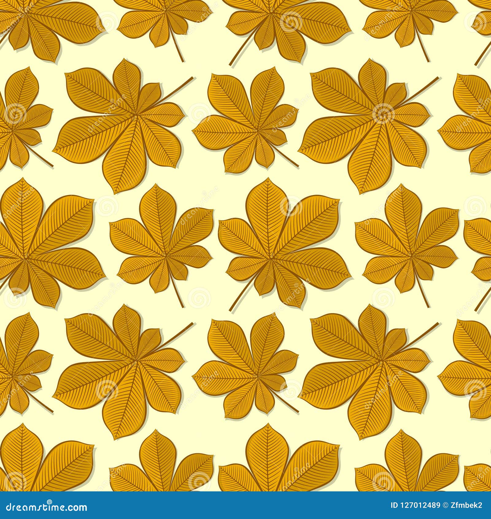 Seamless Pattern with Chestnut Autumn Leaves. Stock Vector ...