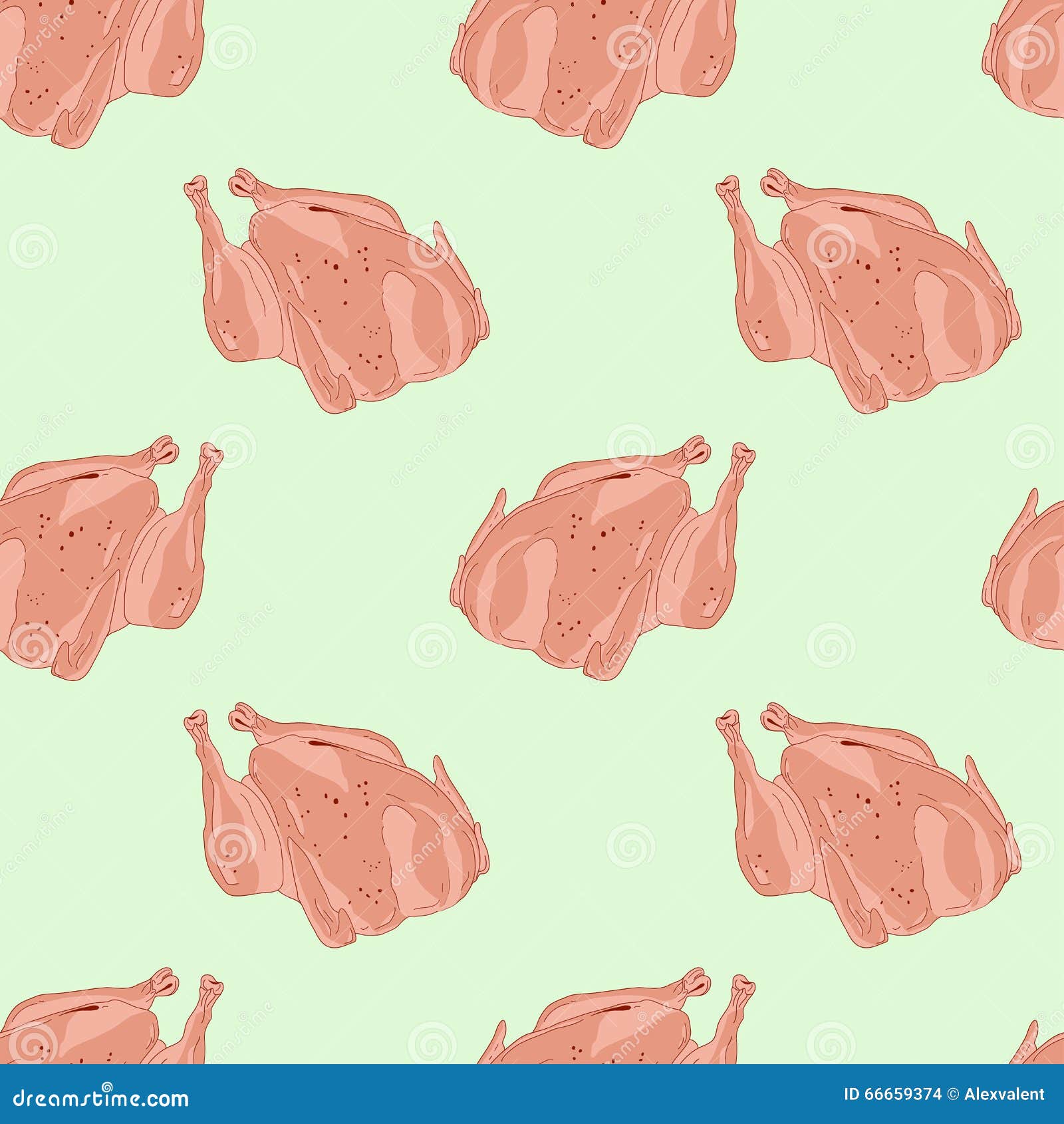 Seamless pattern chicken stock vector. Illustration of background ...