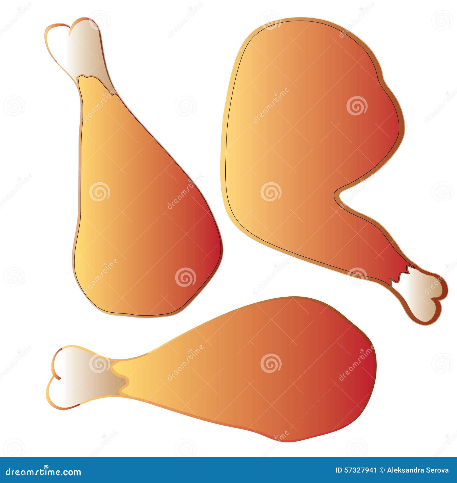 Seamless Pattern with Chicken Legs Stock Vector - Illustration of food ...