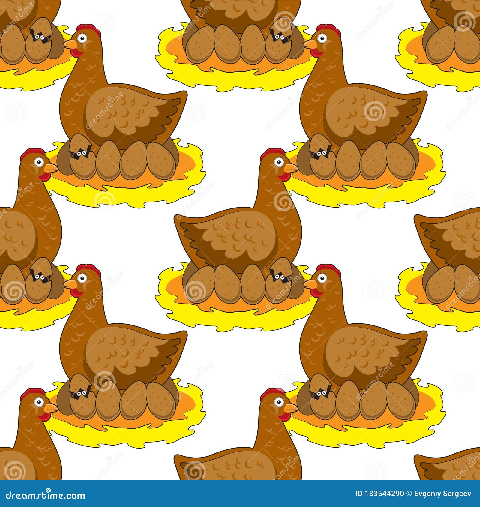 Chicken In Nest Royalty-Free Cartoon | CartoonDealer.com #19067591