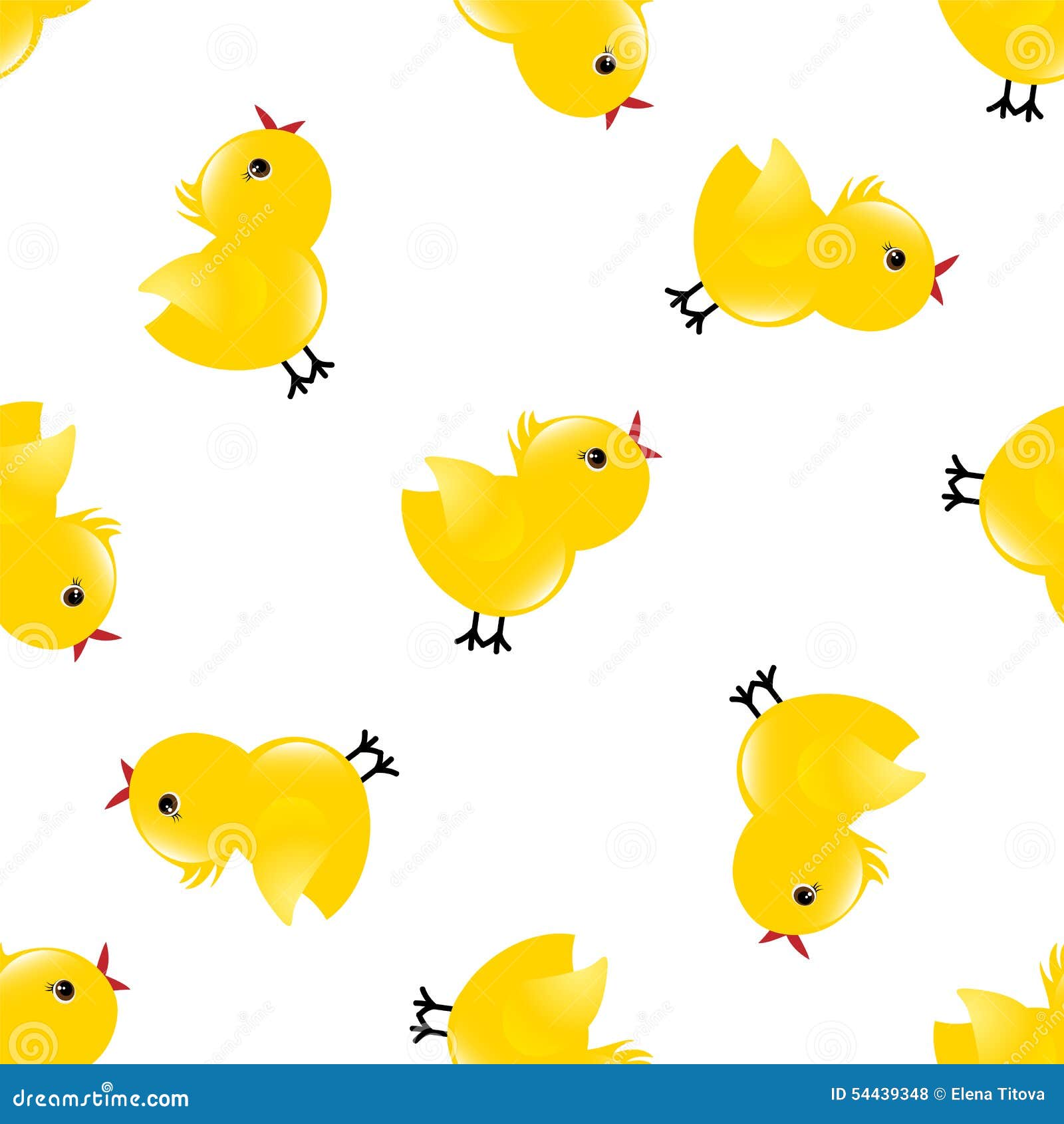 Pattern Chickens Walking On Green Grass And Pecking Worms On Black ...