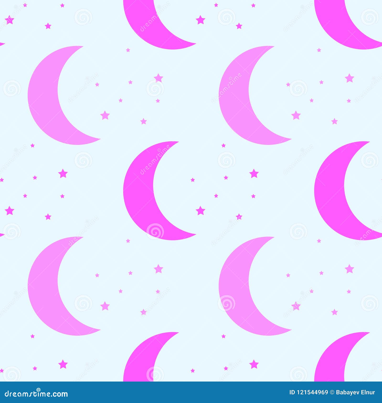 Seamless Pattern. Children`s Pattern. Night Pattern Stock Illustration ...