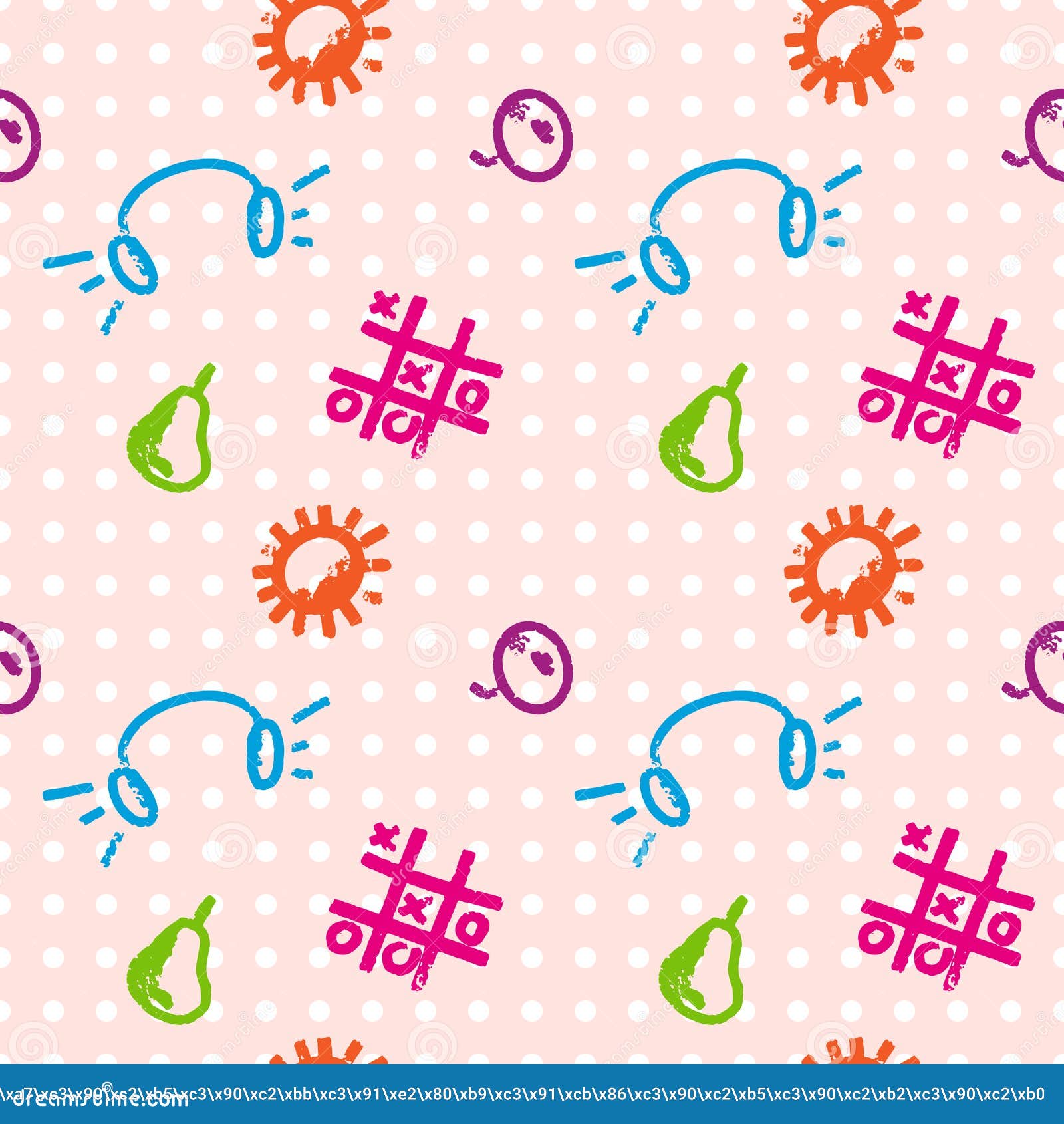 Seamless Pattern of Children S Theme Stock Illustration - Illustration ...