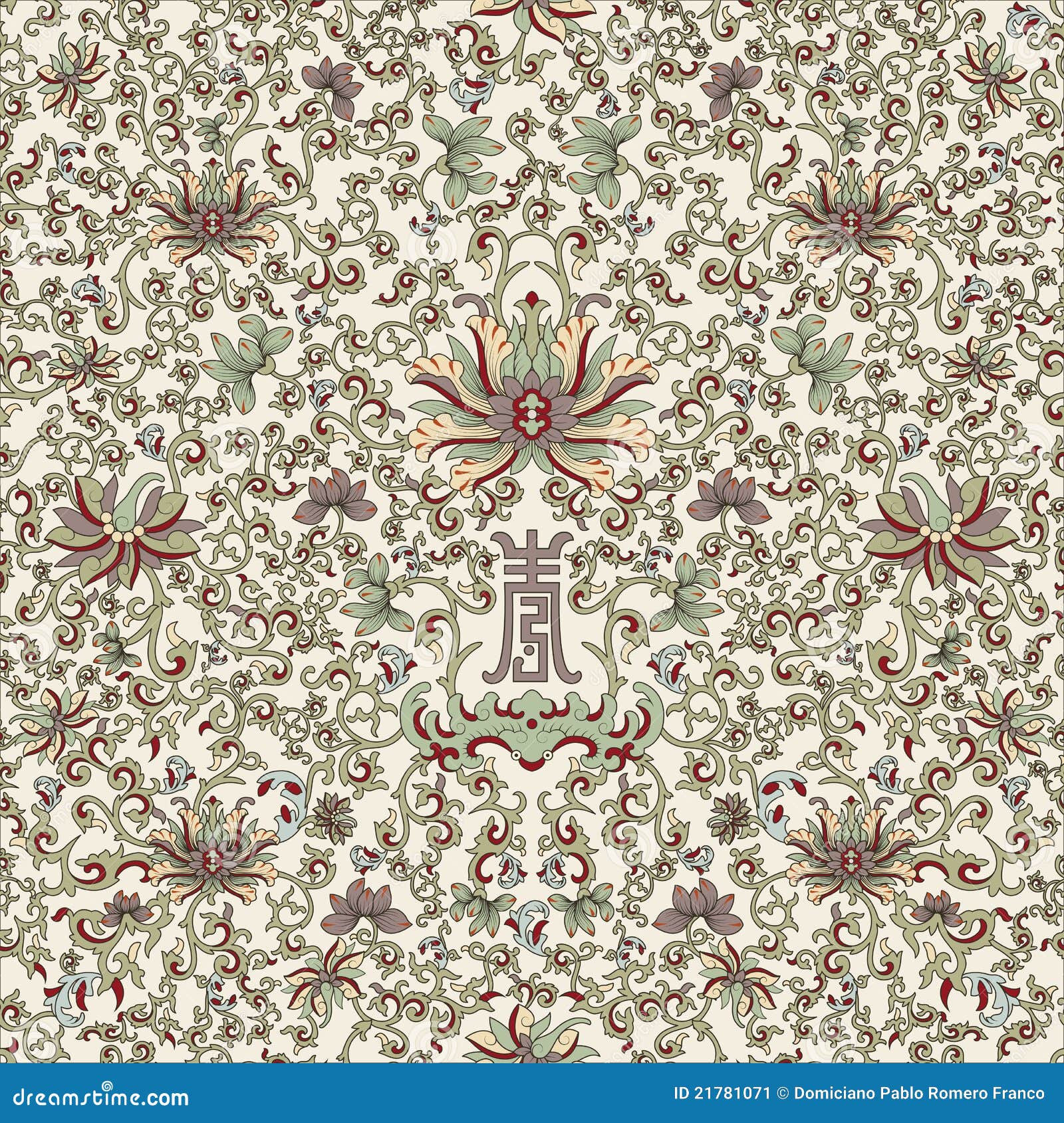Seamless pattern chinese stock vector. Illustration of frame - 21781071