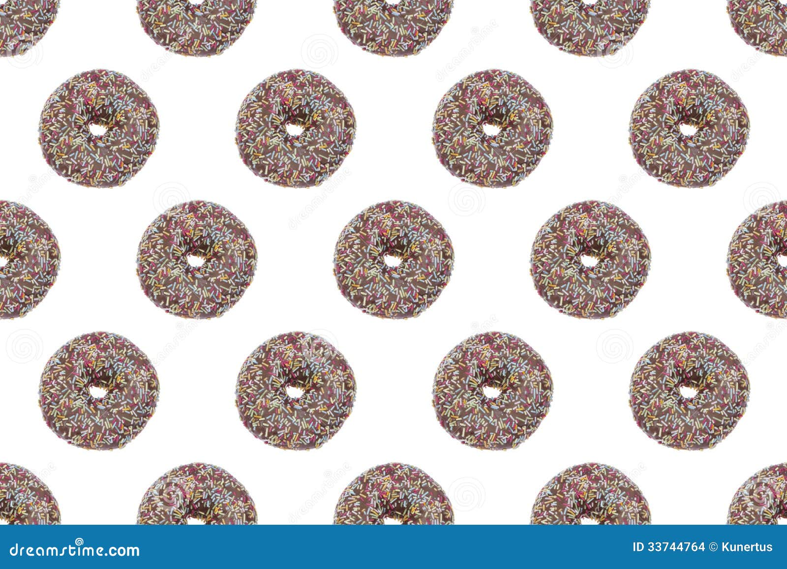 Seamless Pattern of Chockolate Glazed Donuts Stock Photo - Image of ...