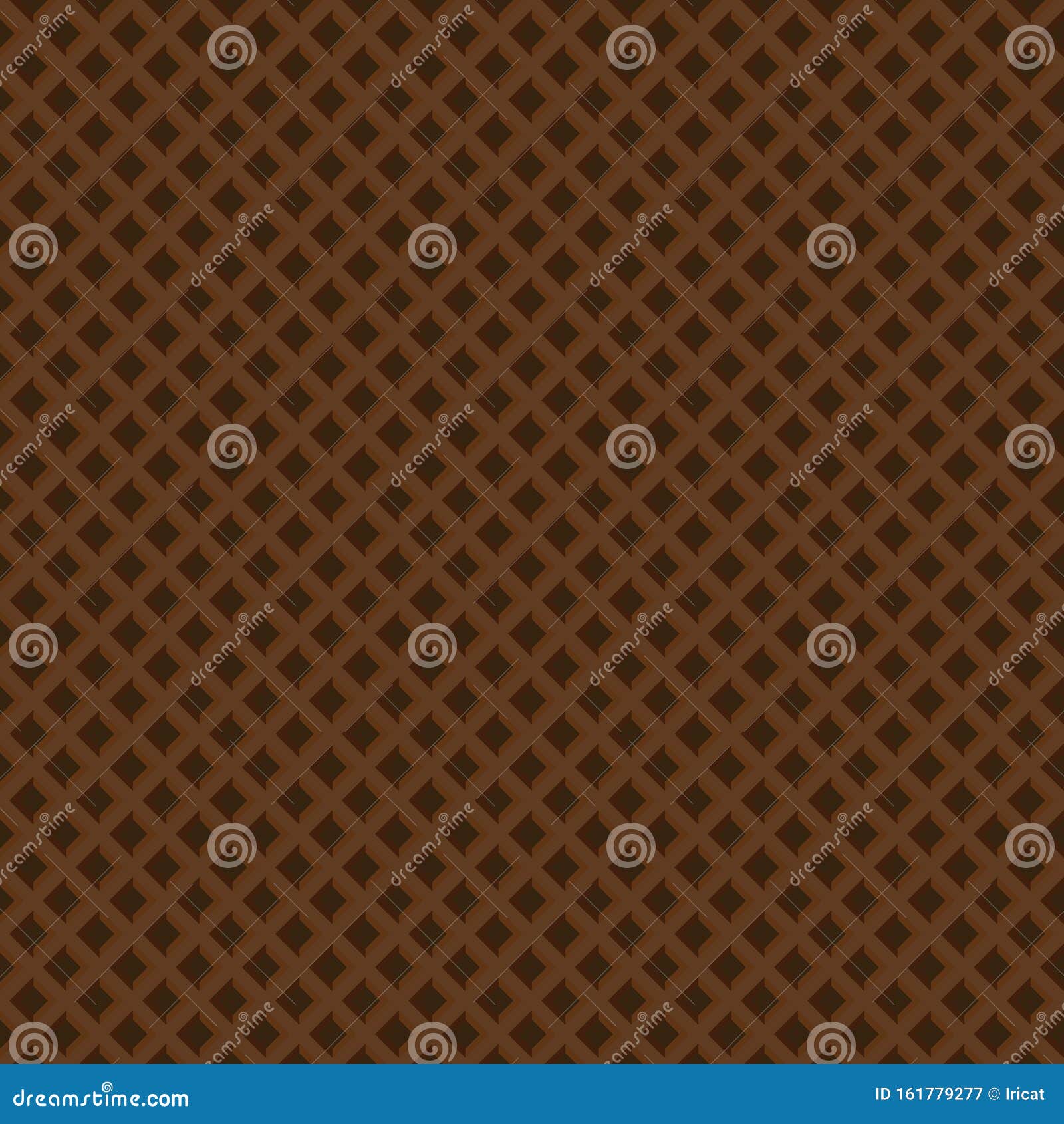 Seamless Pattern Of Chocolate Brown Crispy Waffles Texture Stock Vector