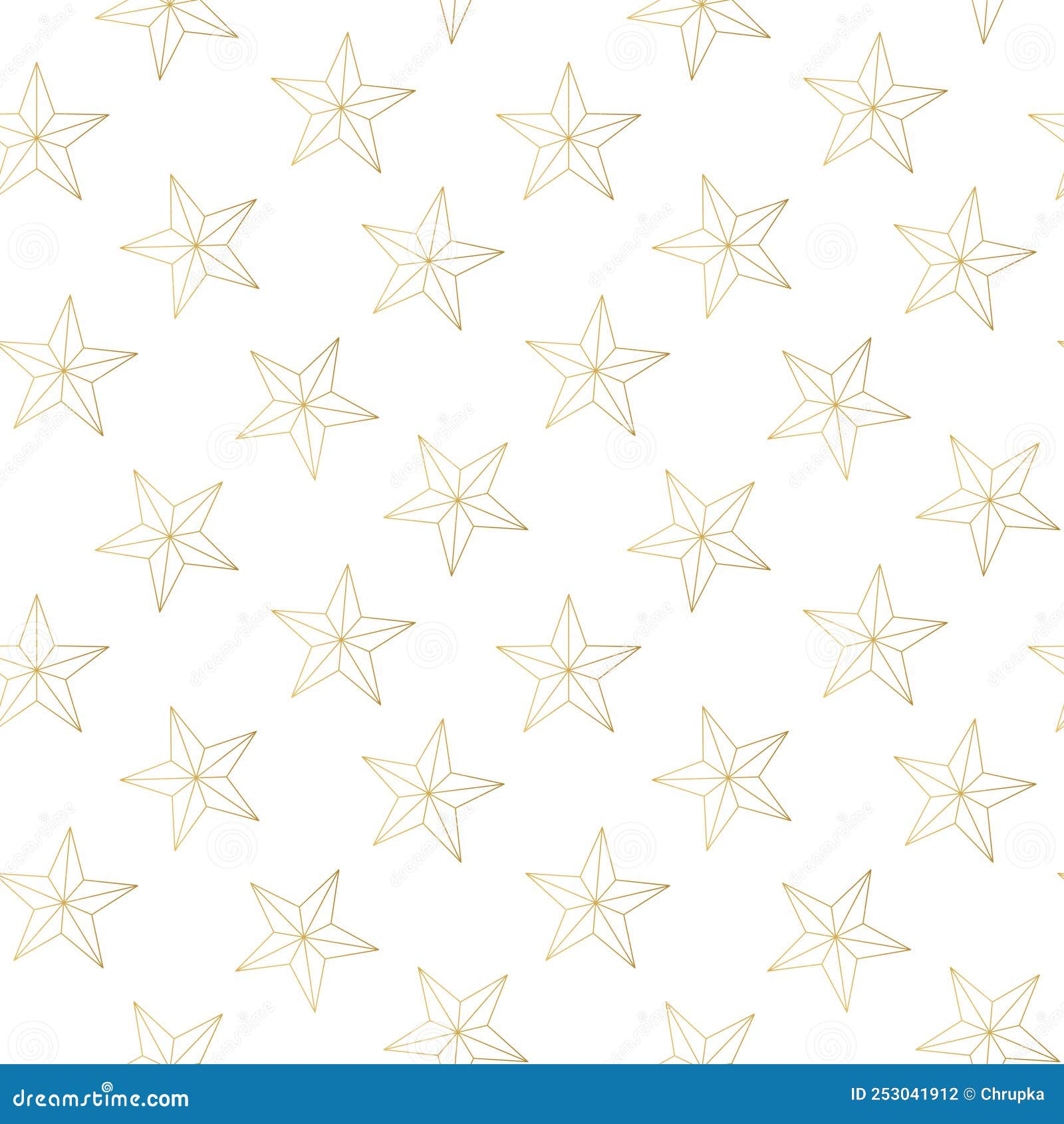 Seamless Pattern Christmas Star Stock Vector - Illustration of outline ...