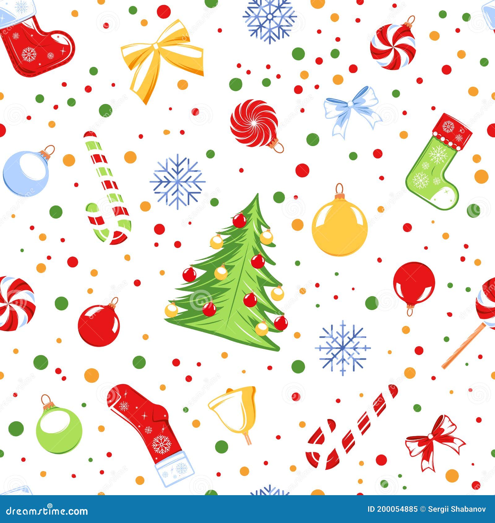 Seamless Pattern with a Christmas Theme Stock Vector - Illustration of ...