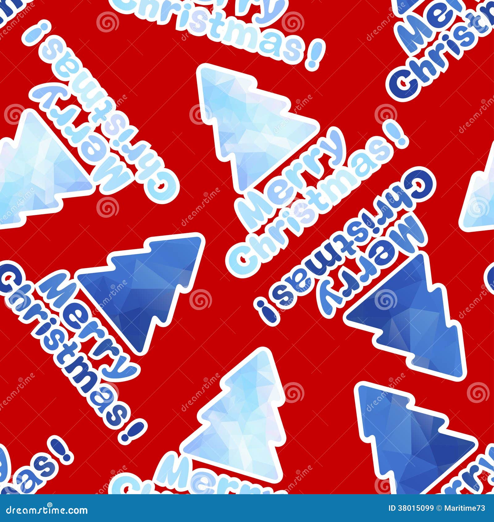 Seamless Pattern with Christmas Tree of Geometric Shapes. Stock ...