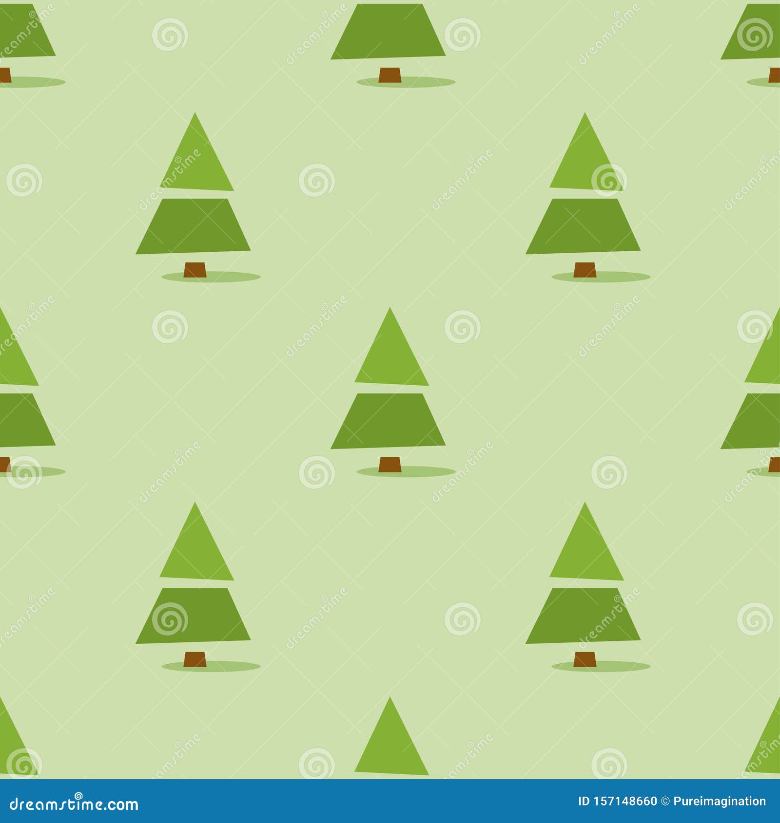 Seamless Pattern with Christmas Tree Stock Vector - Illustration of ...