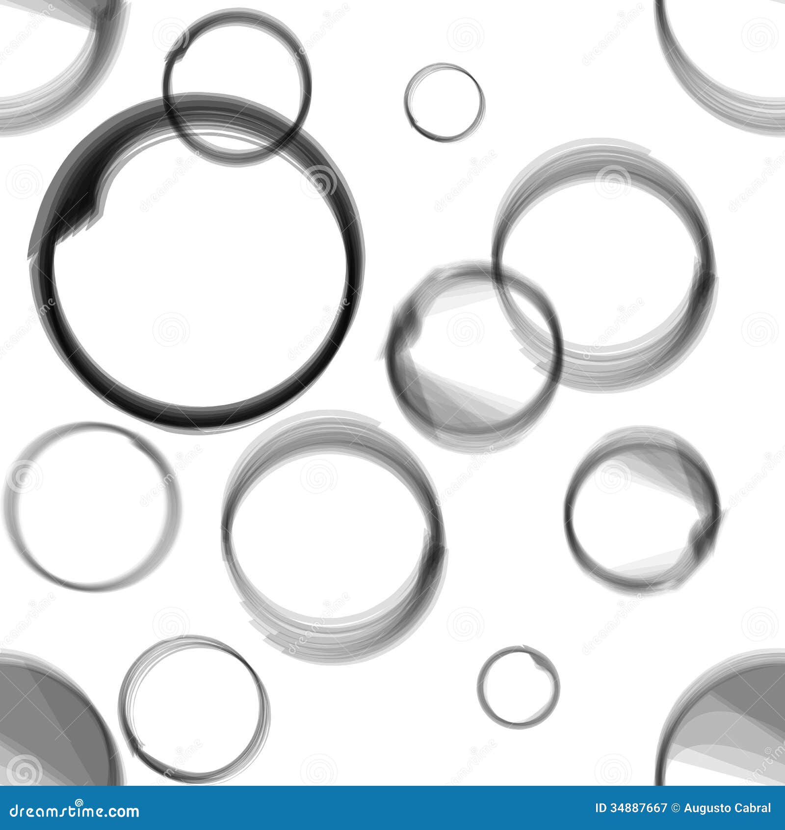 Seamless Pattern Circle Bubble Black Stock Vector - Illustration of ...