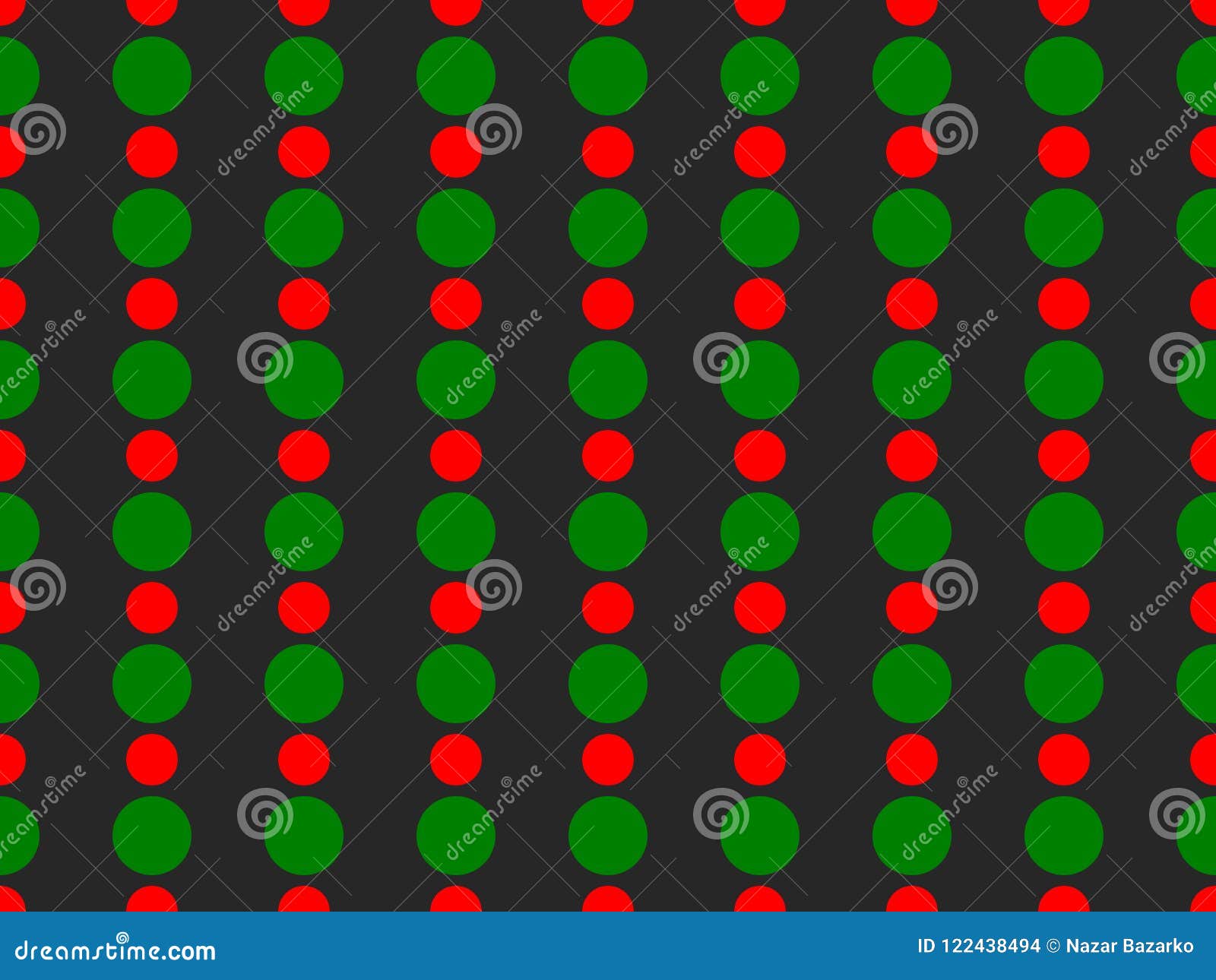 Seamless Pattern. a Circle of Red and Green on a Gray Background Stock ...