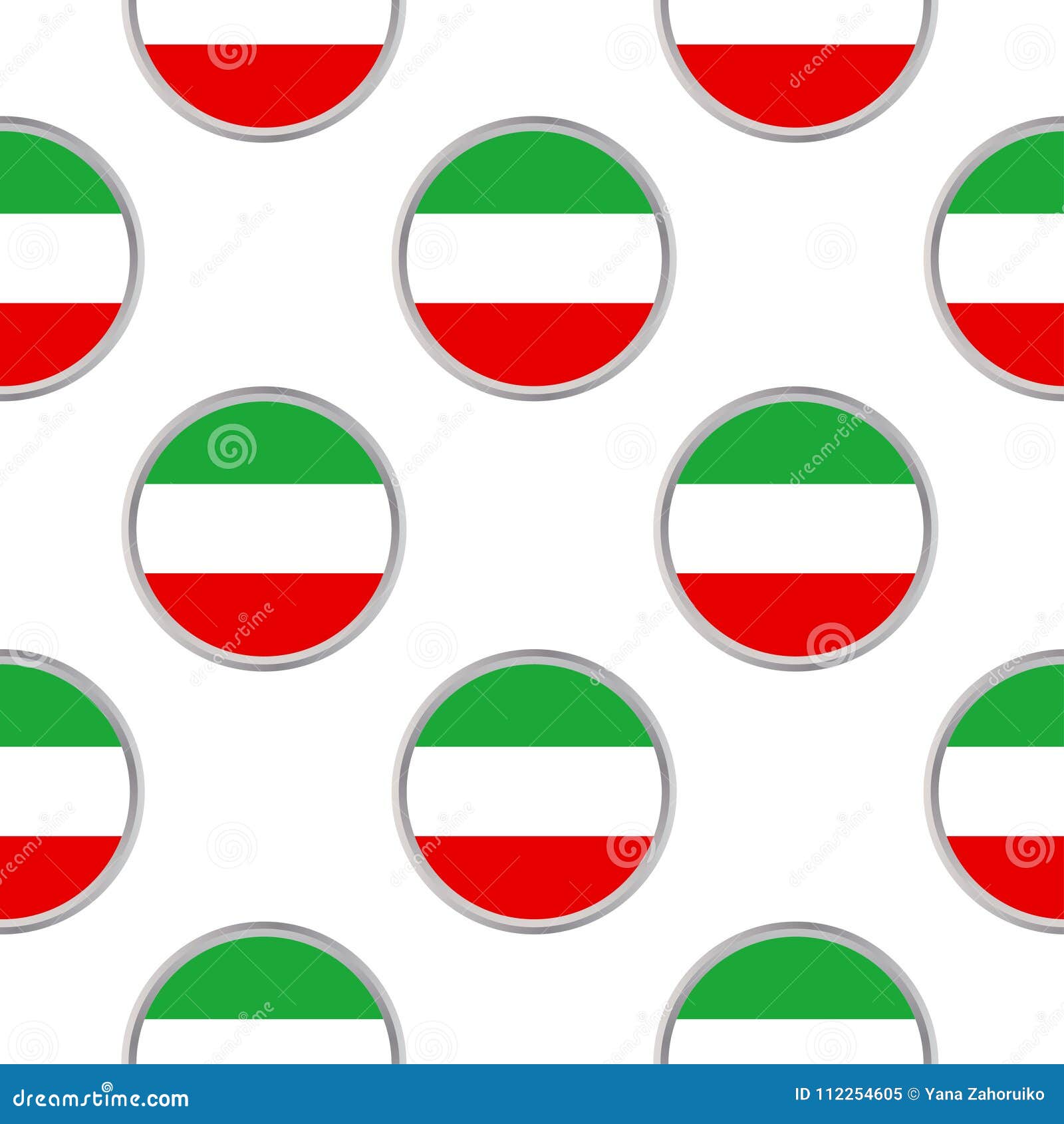 Seamless Pattern from the Circles with Flag Colors of Iran. Stock ...