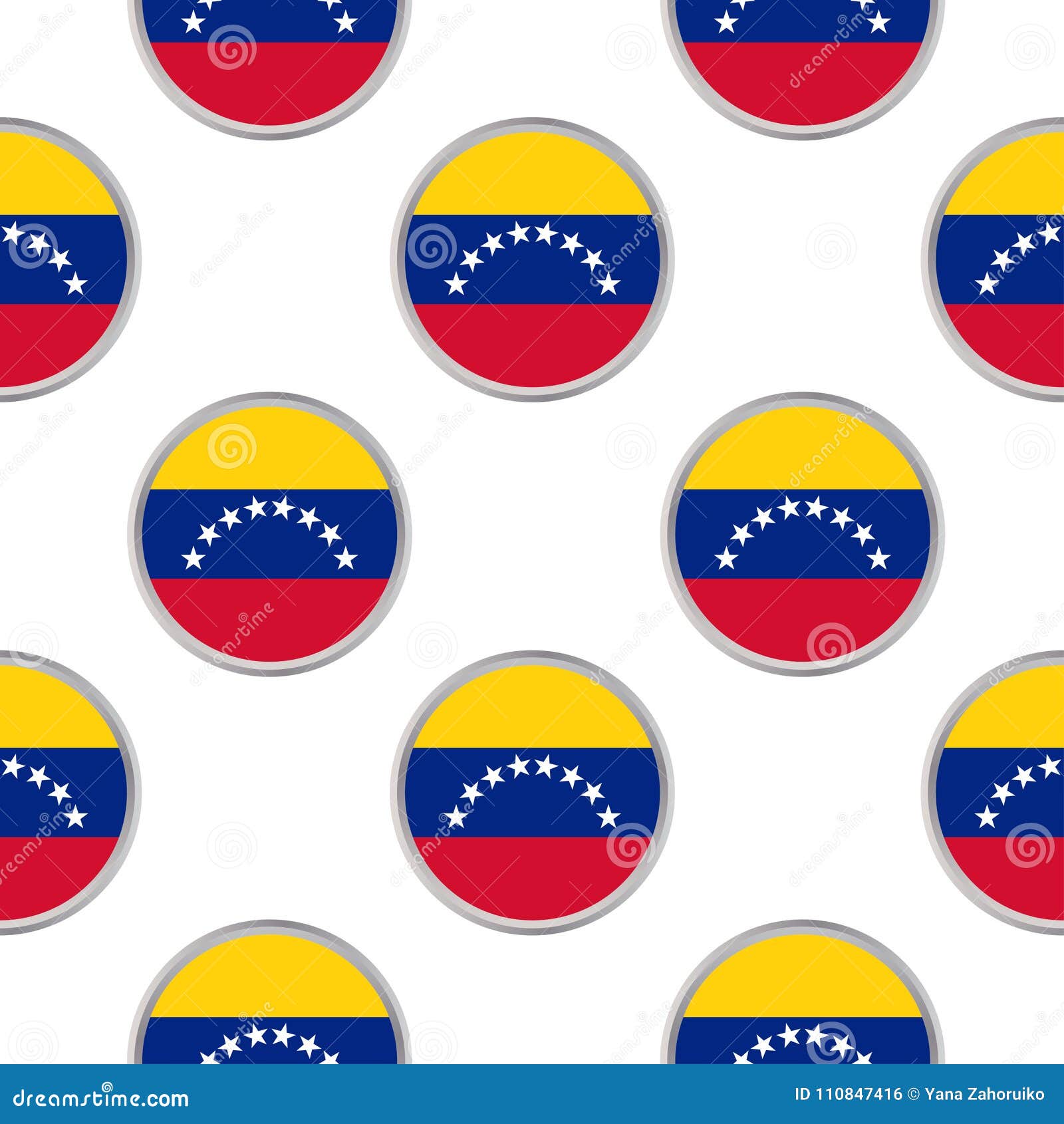 Seamless Pattern from the Circles the Flag of Venezuela. Stock ...