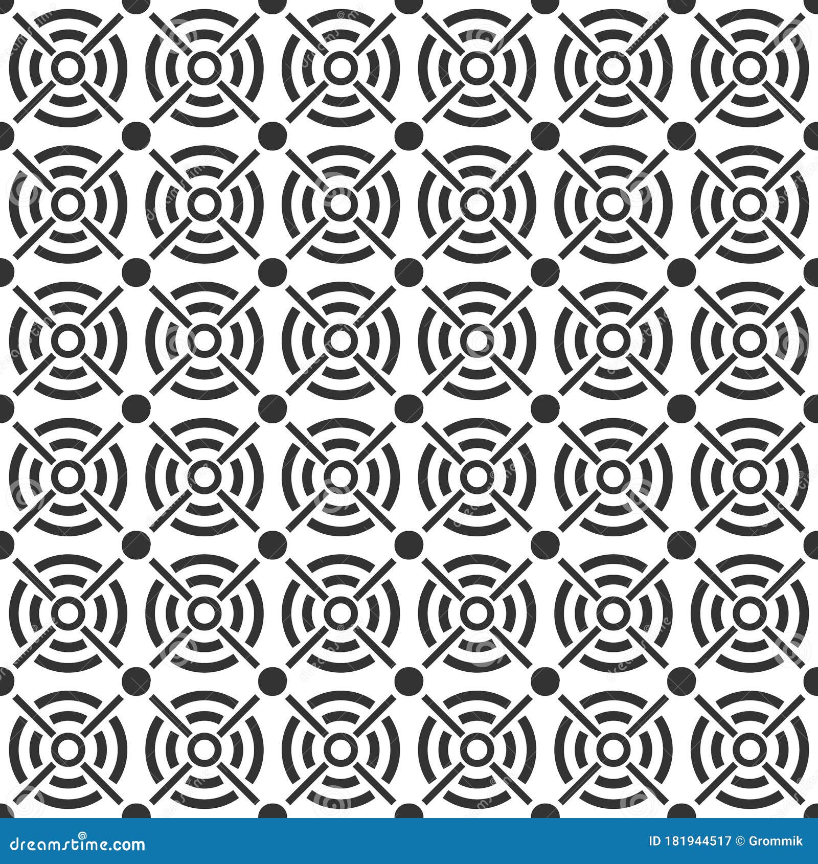 Seamless Pattern of Circles and Lines for the Design and Decoration of ...