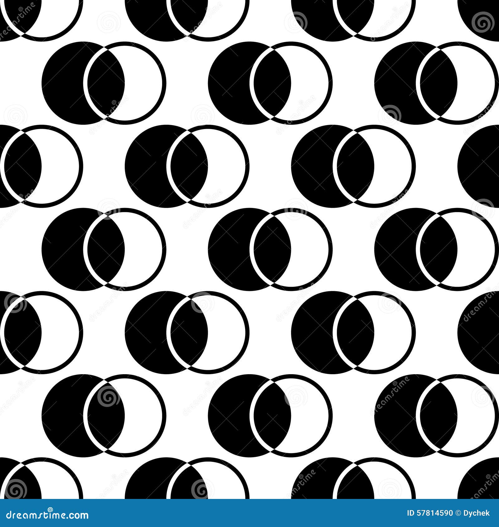 Seamless Pattern of Circles on a White Background. Stock Vector ...