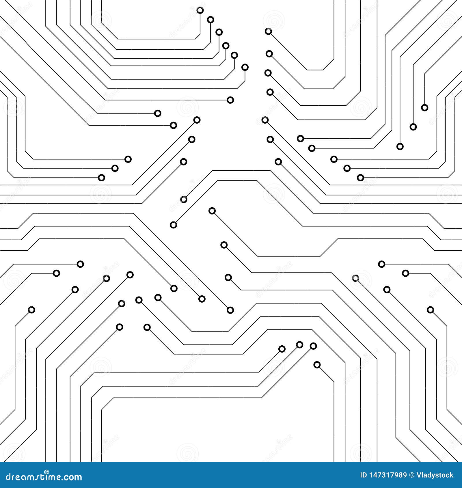 Seamless Pattern Of Circuit Board Stock Illustration Illustration Of