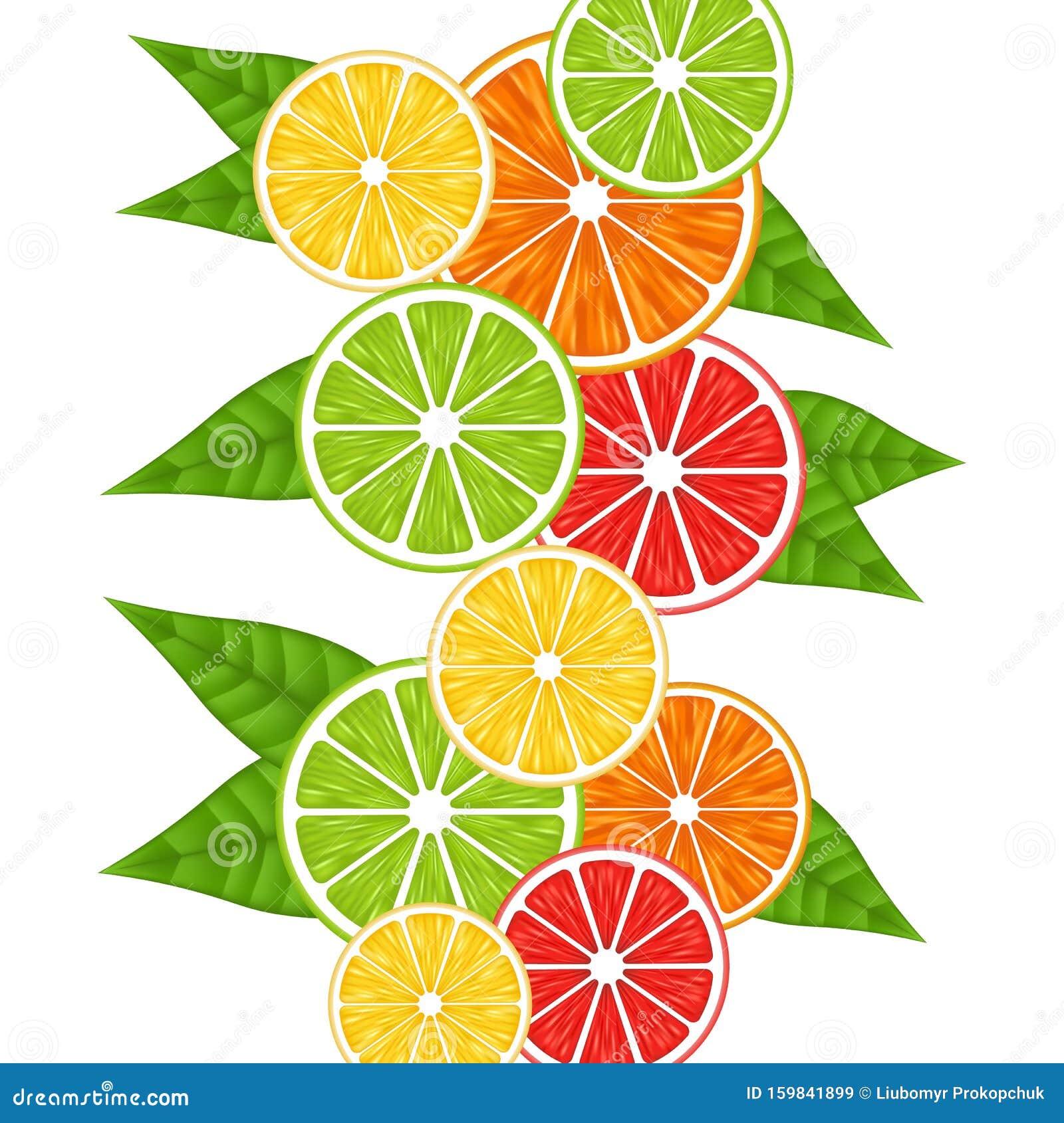 Seamless Pattern with Citrus Fruits Slices. Mix of Lemon Lime ... Seamless Pattern with Citrus Fruits Slices. Mix of Lemon Lime ...