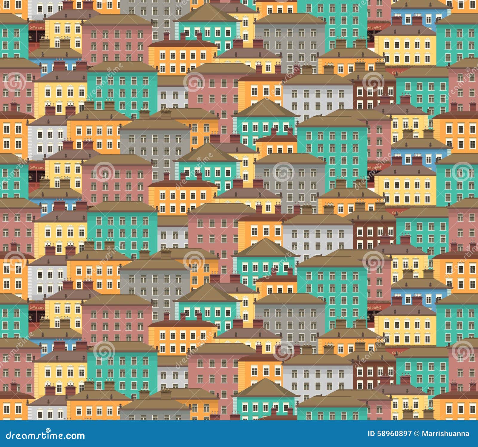 Seamless pattern City stock illustration. Illustration of graphic ...