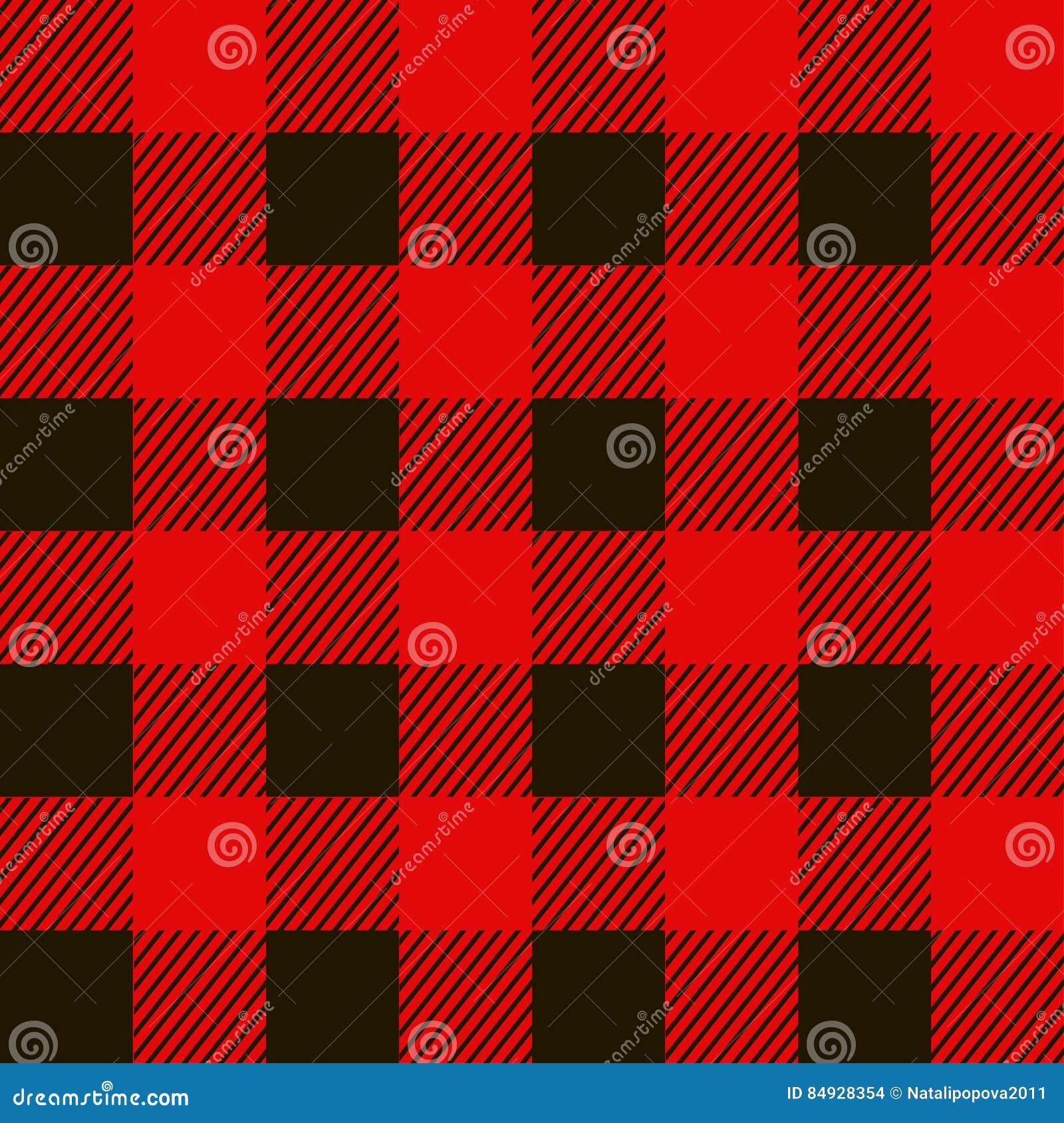 Seamless Pattern. the Classic Black Cell with a Red Background. Vector ...