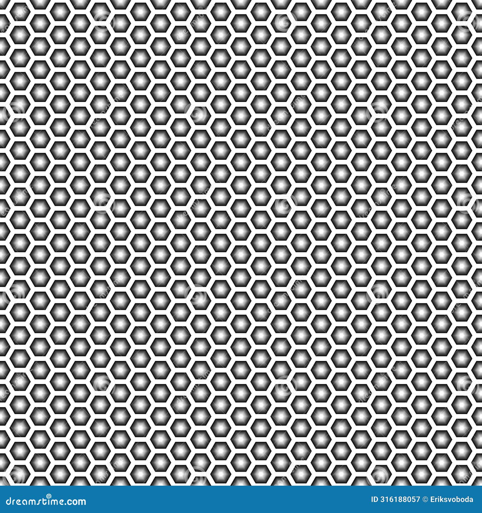 Seamless Pattern. Closely Spaced Hexagons with Radial Gradient Stock Illustration - Illustration ...