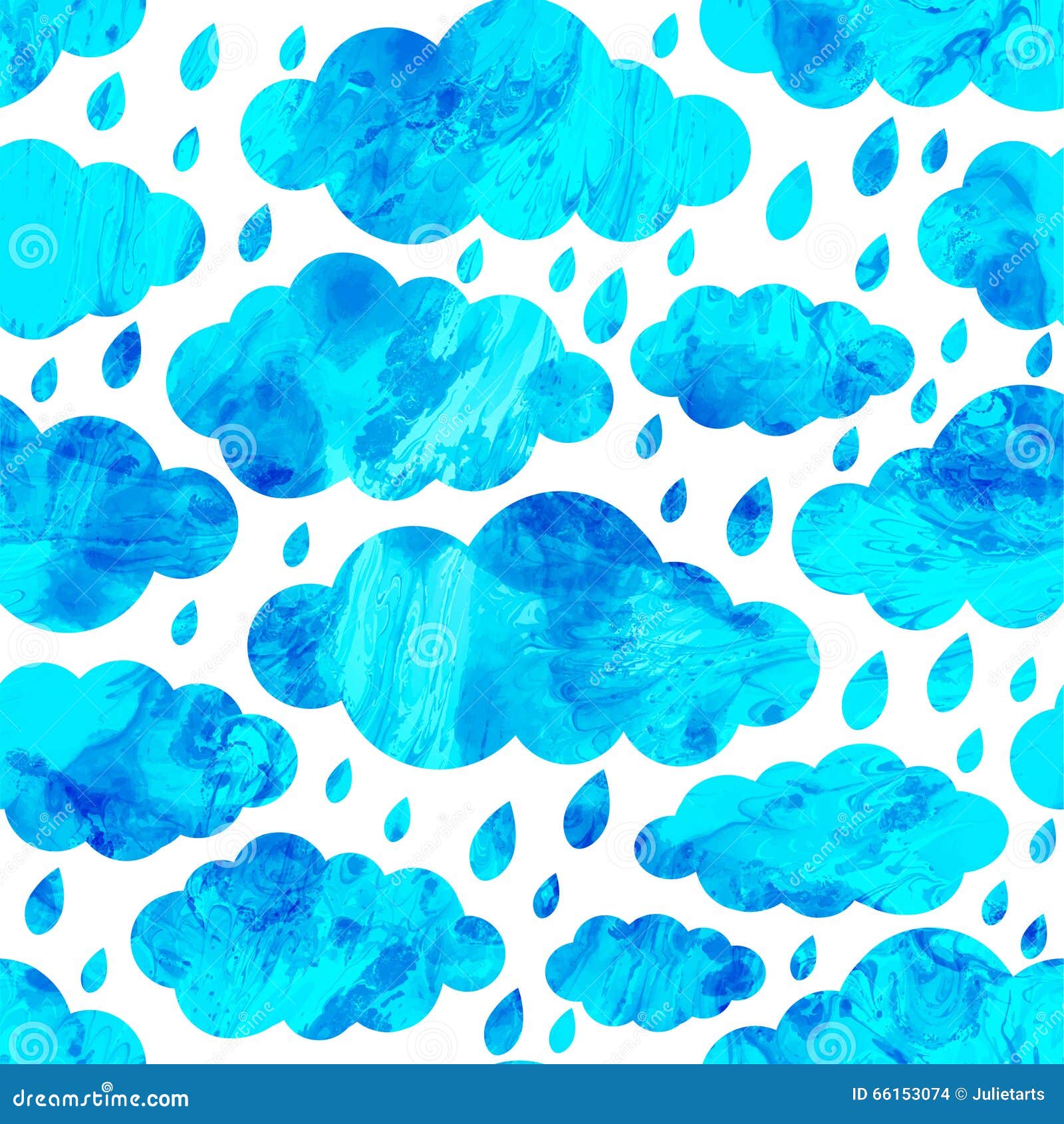 Seamless Pattern with Clouds, Rain, Autumn. Abstract Grunge Background ...