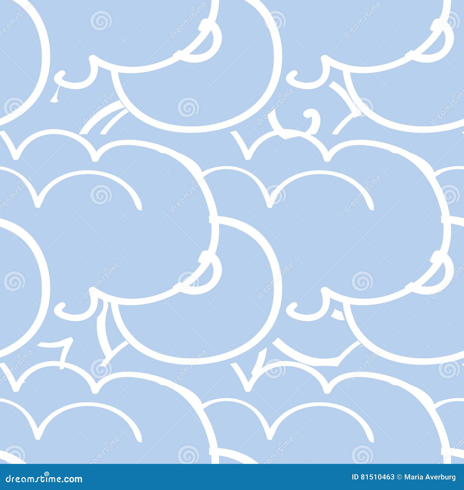 Seamless Pattern with Clouds. Vector Illustration Stock Vector ...