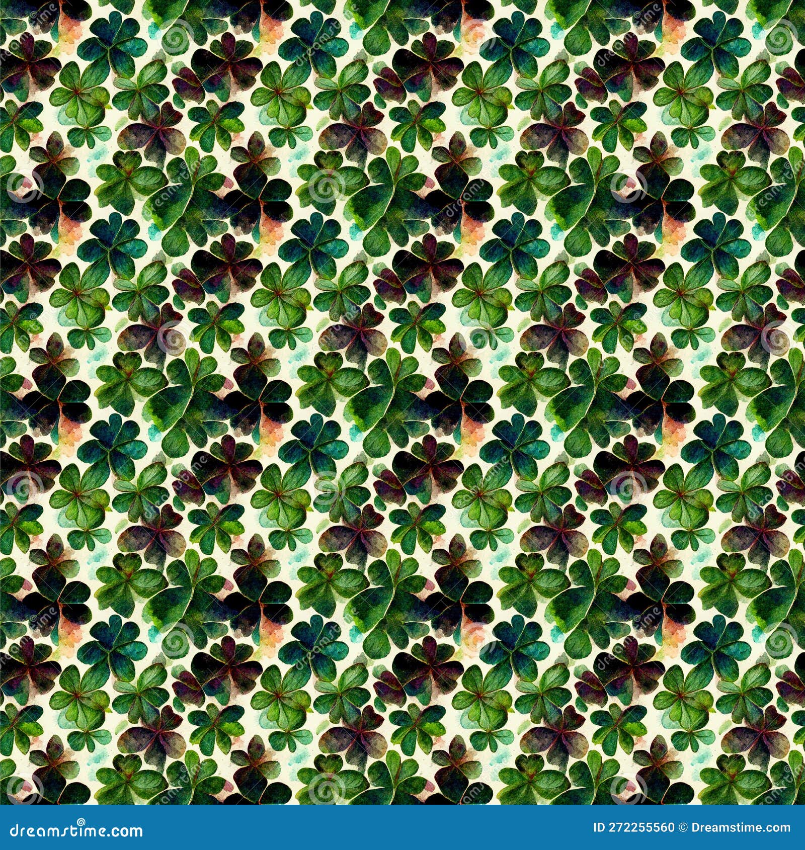 Seamless Pattern with Clover, Generative AI Stock Illustration ...