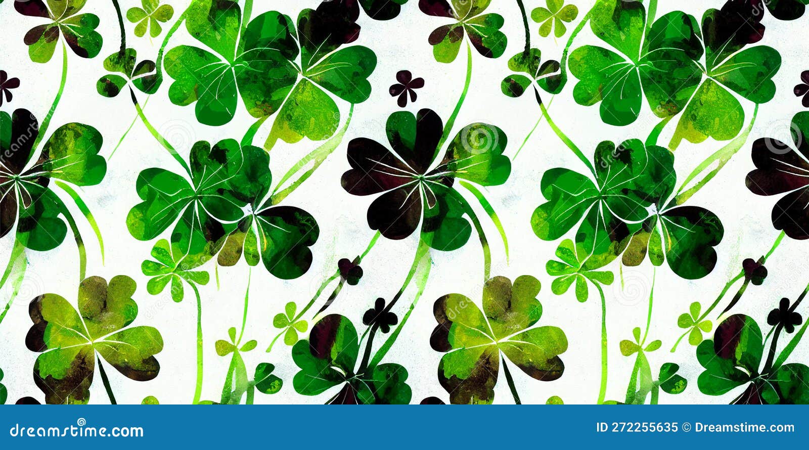 Seamless Pattern with Clover, Generative AI Stock Illustration ...