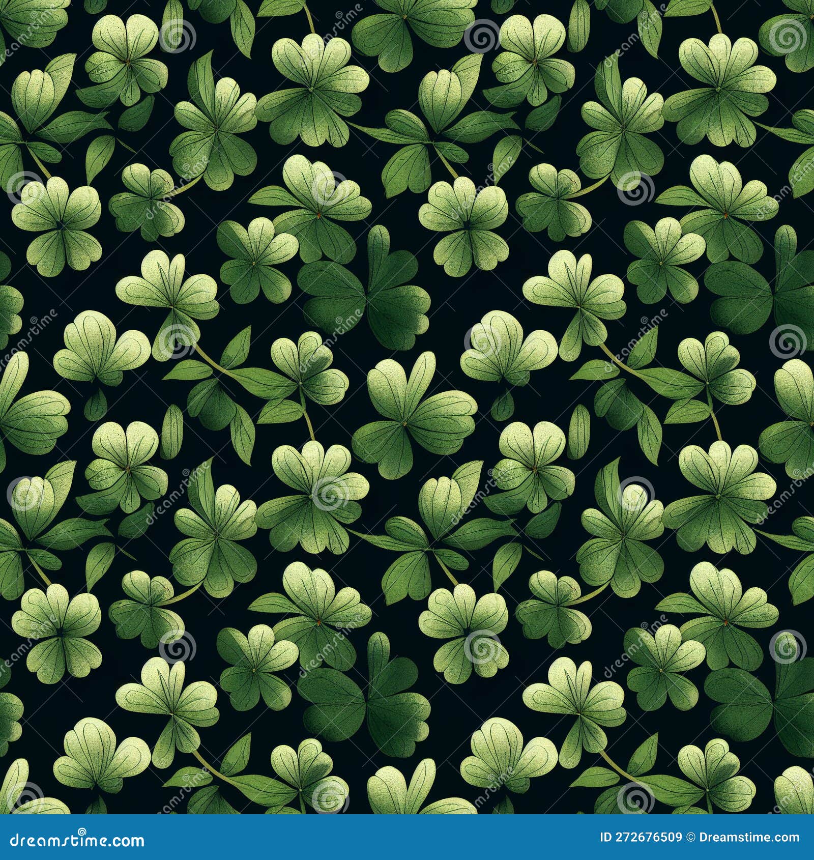 Seamless Pattern with Clover, Generative AI Stock Illustration ...