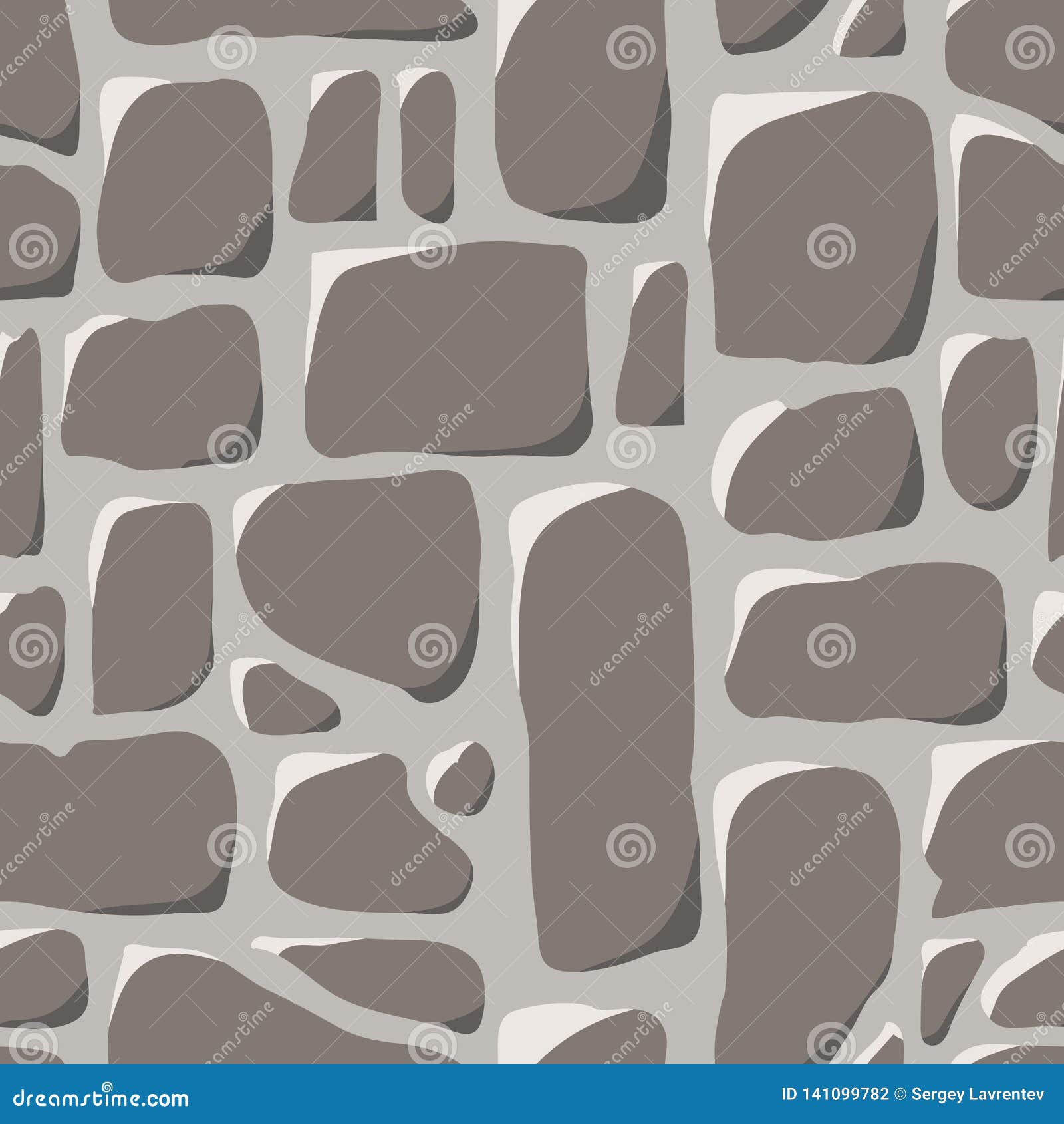 Seamless Pattern. Cobblestone Pavement Stock Illustration ...