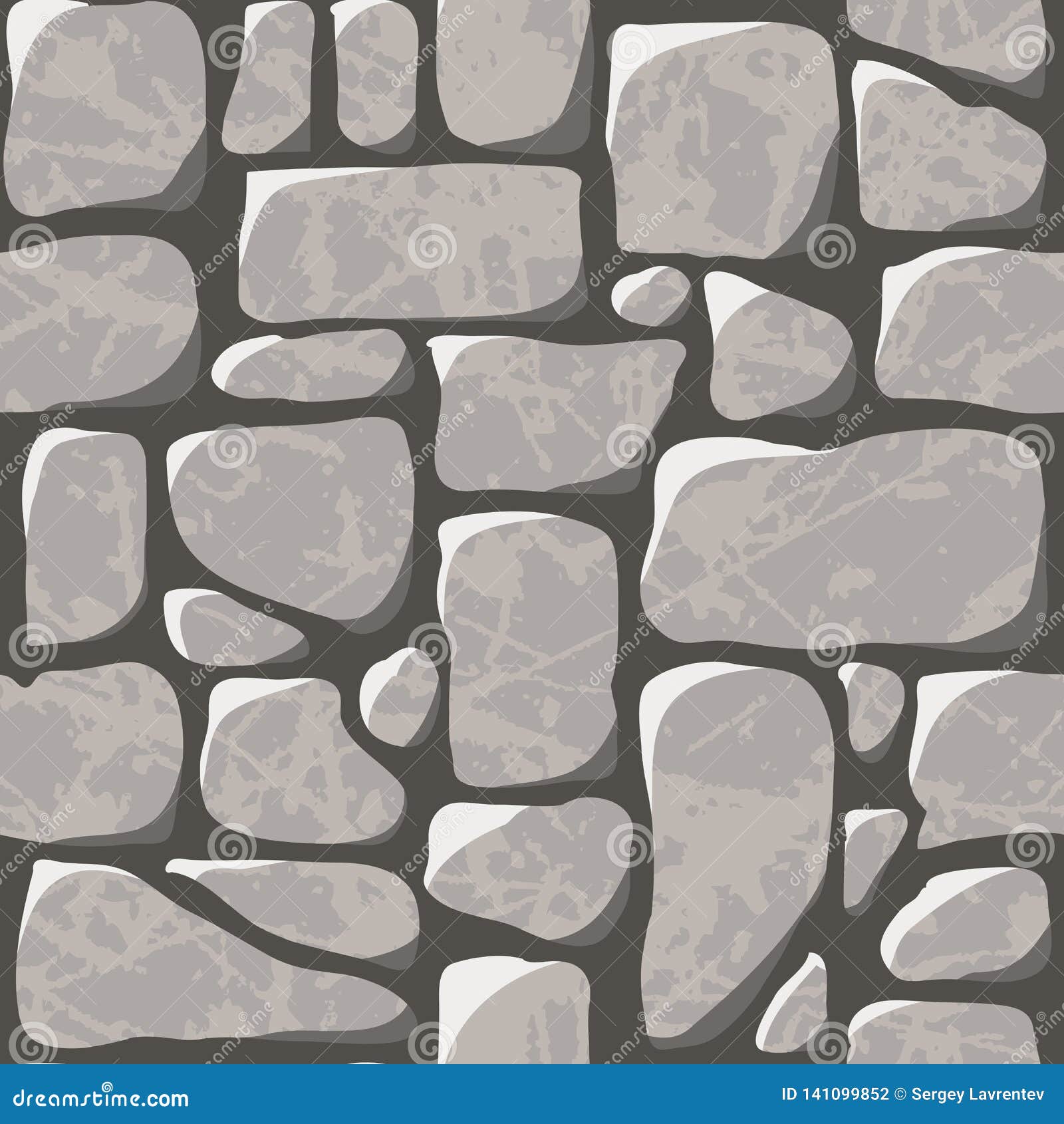Seamless Pattern. Cobblestone Pavement Stock Illustration ...