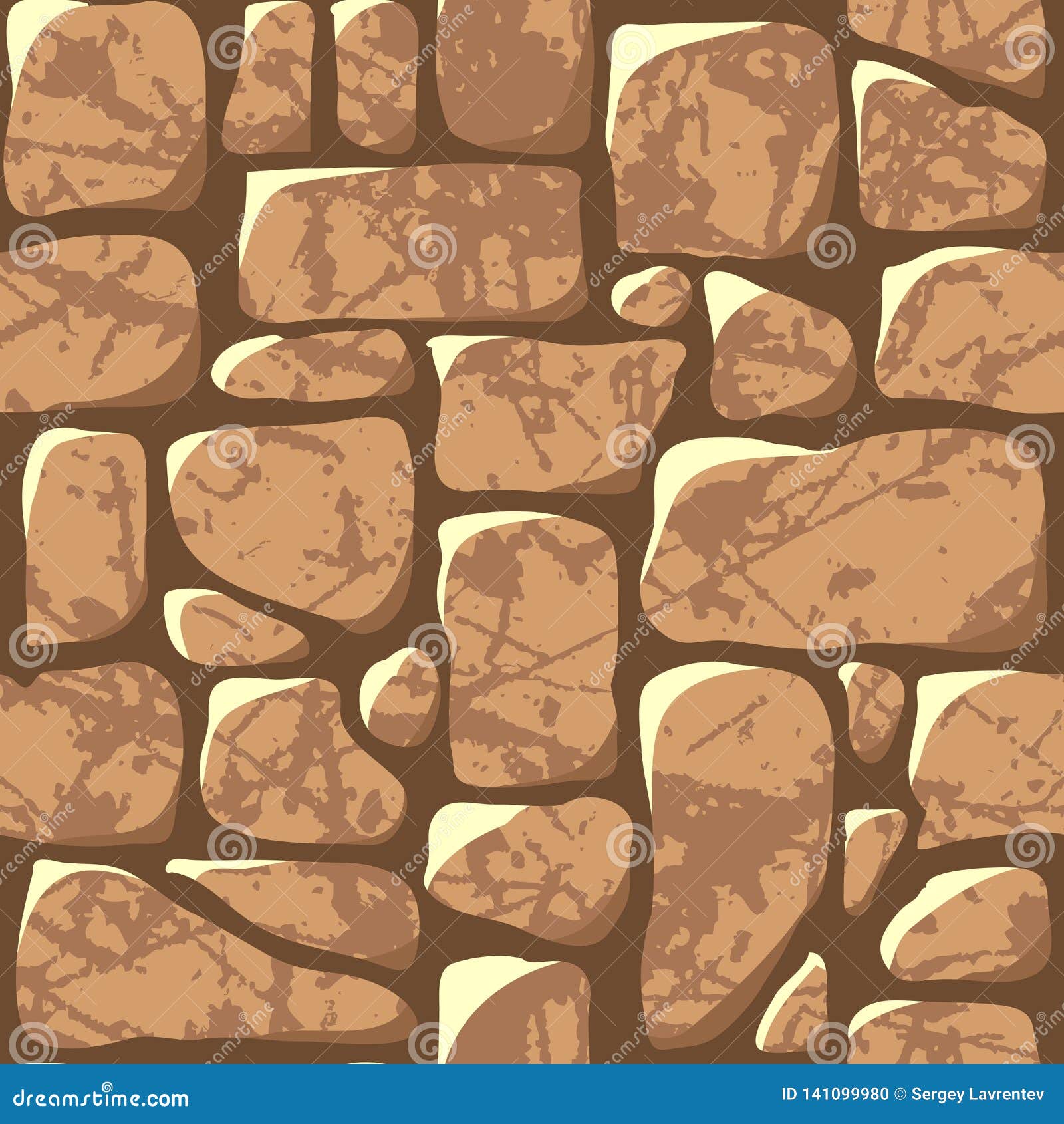 Seamless Pattern. Cobblestone Pavement Stock Illustration ...