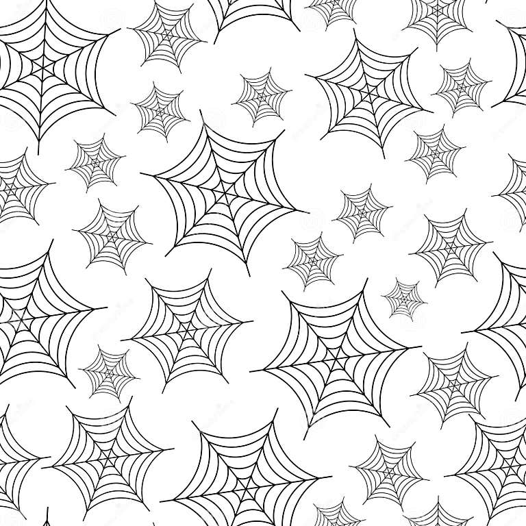 Seamless Pattern of Cobwebs. Endless Wallpaper Stock Vector ...