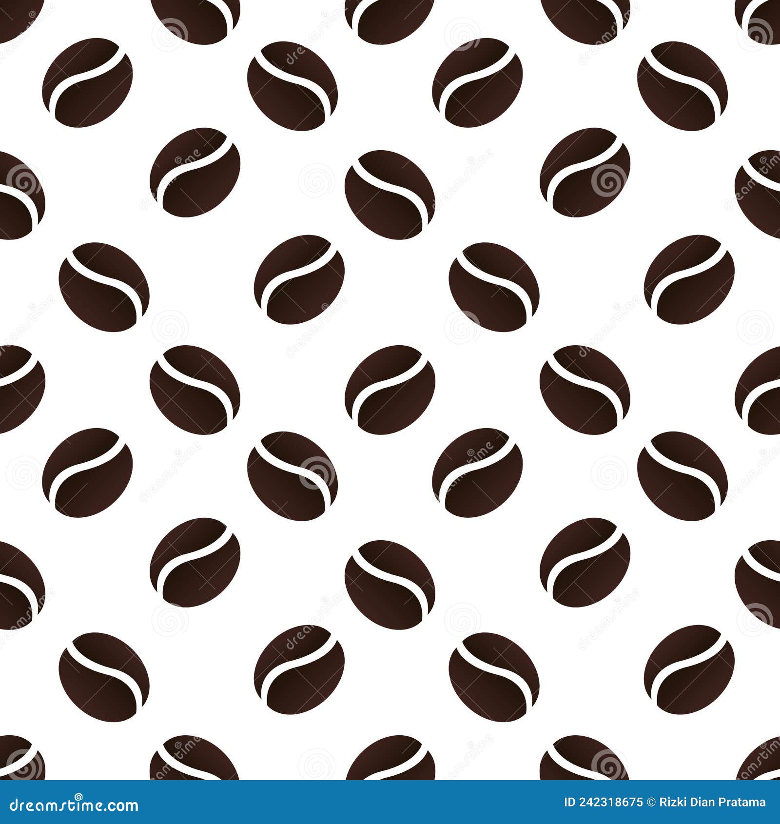 Seamless Pattern of Coffee Beans Stock Vector - Illustration of drink ...