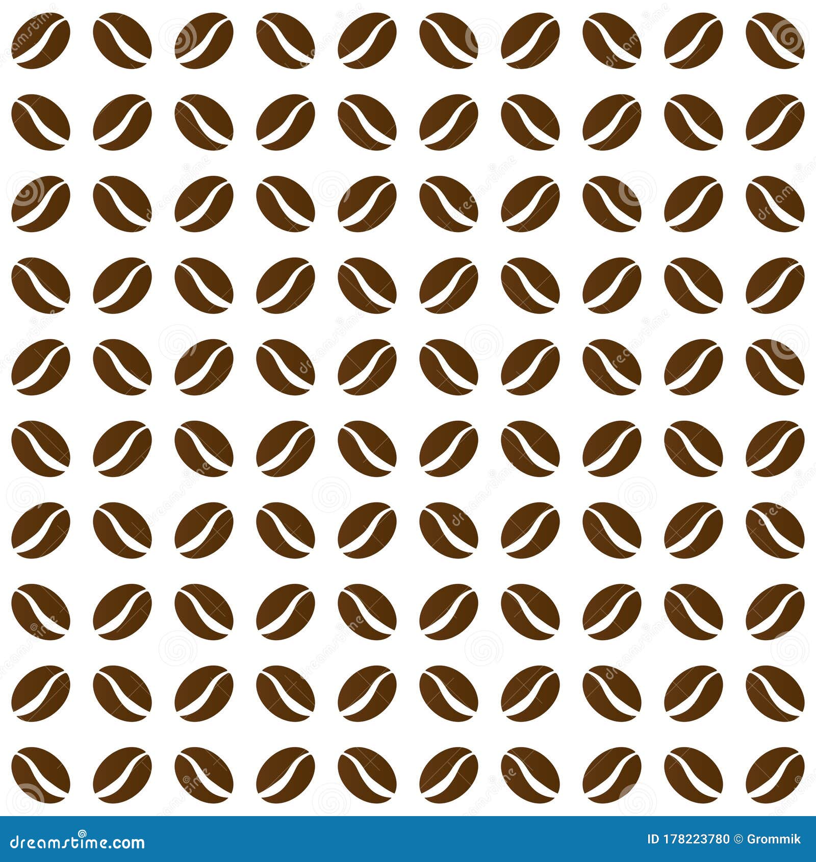 Seamless Pattern of Coffee Beans. Stock Illustration for Wrapper ...