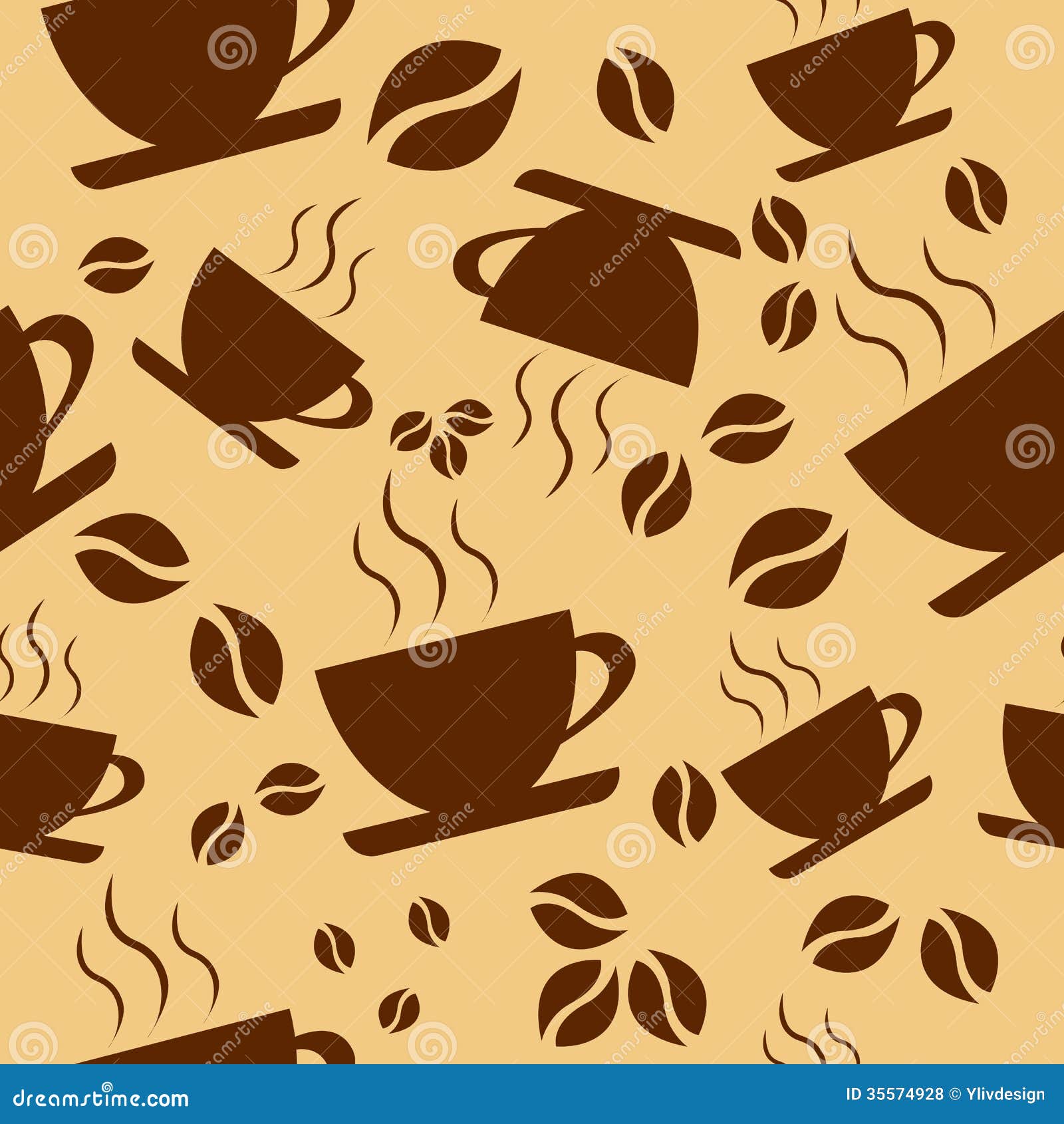 Seamless Pattern Coffee Cups Stock Vector - Illustration of isolated ...