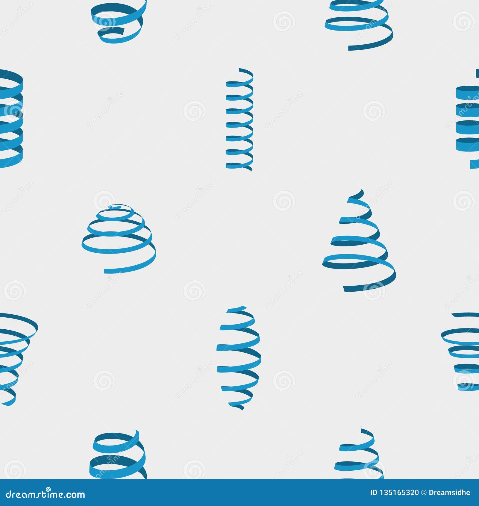 Seamless Pattern with Coil Springs Stock Vector - Illustration of ...