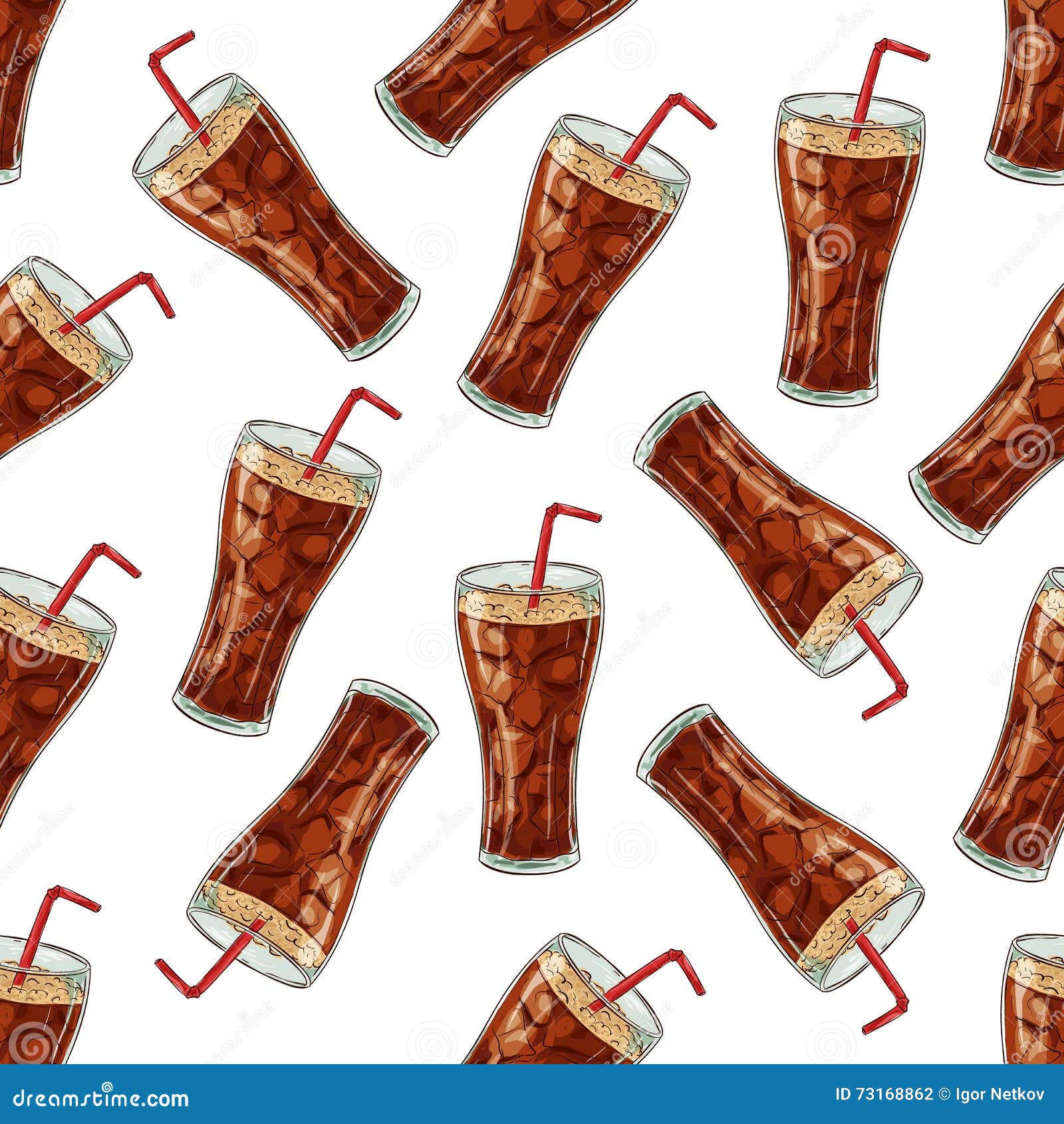 Seamless Pattern Cola and Color Stock Vector - Illustration of ...
