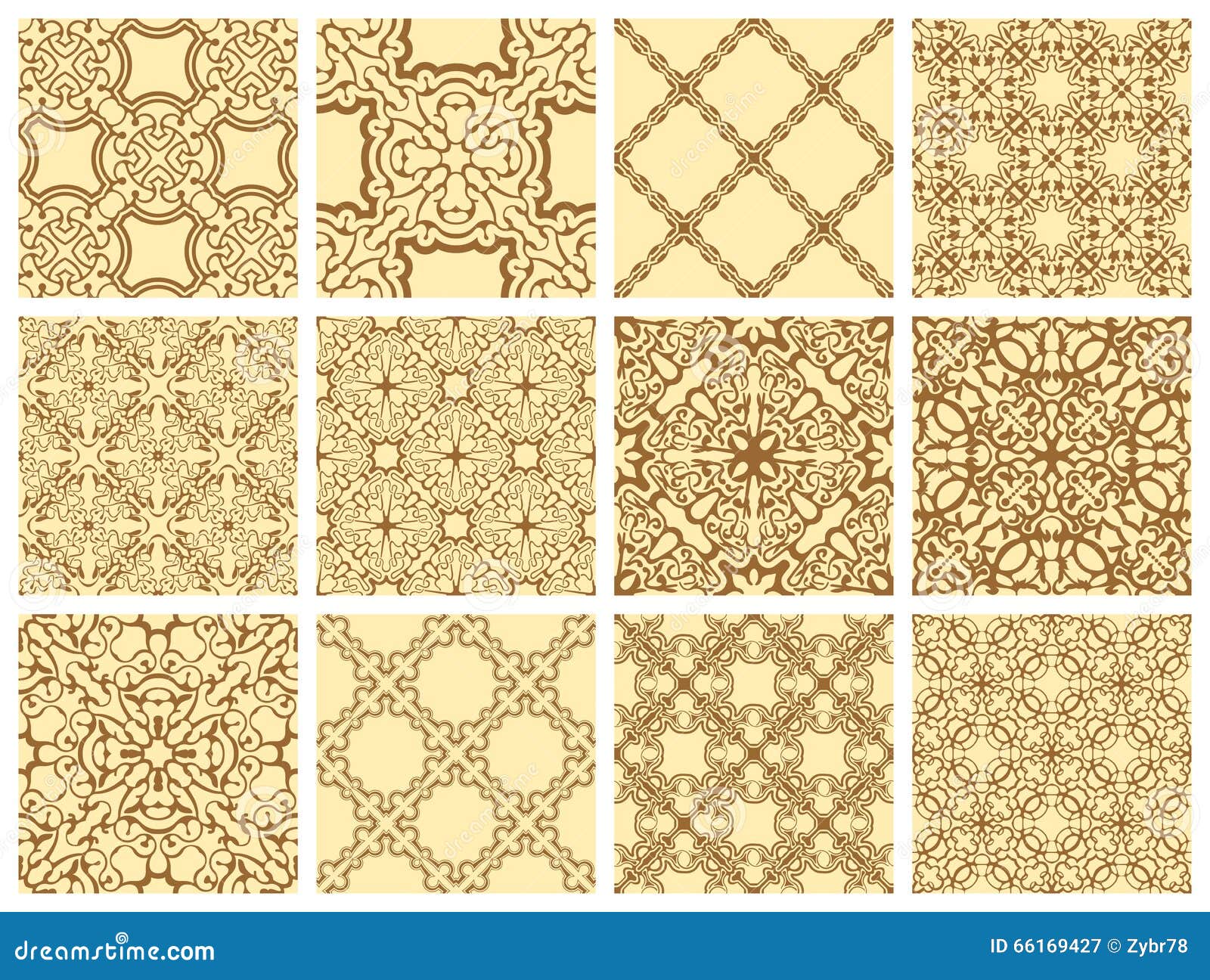 Seamless Pattern Collection Stock Vector - Illustration of textile ...