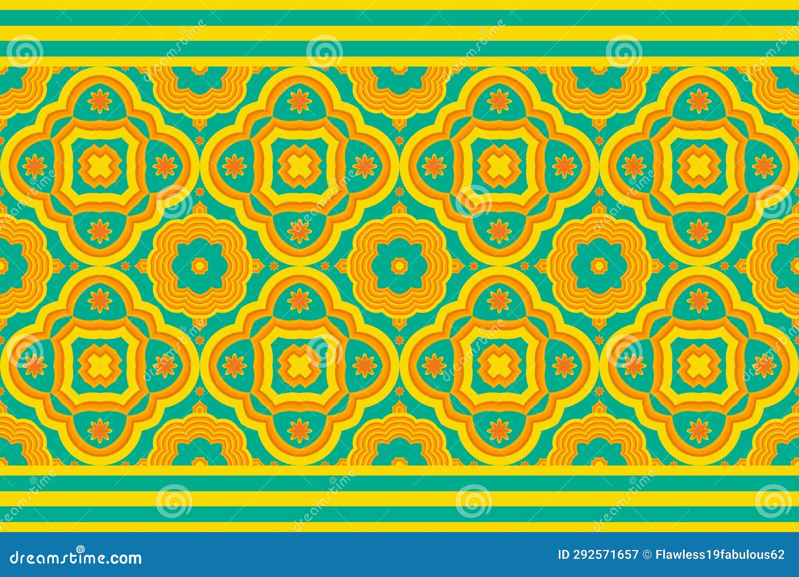 Seamless Pattern on Color Background. Traditional Design. Vector ...