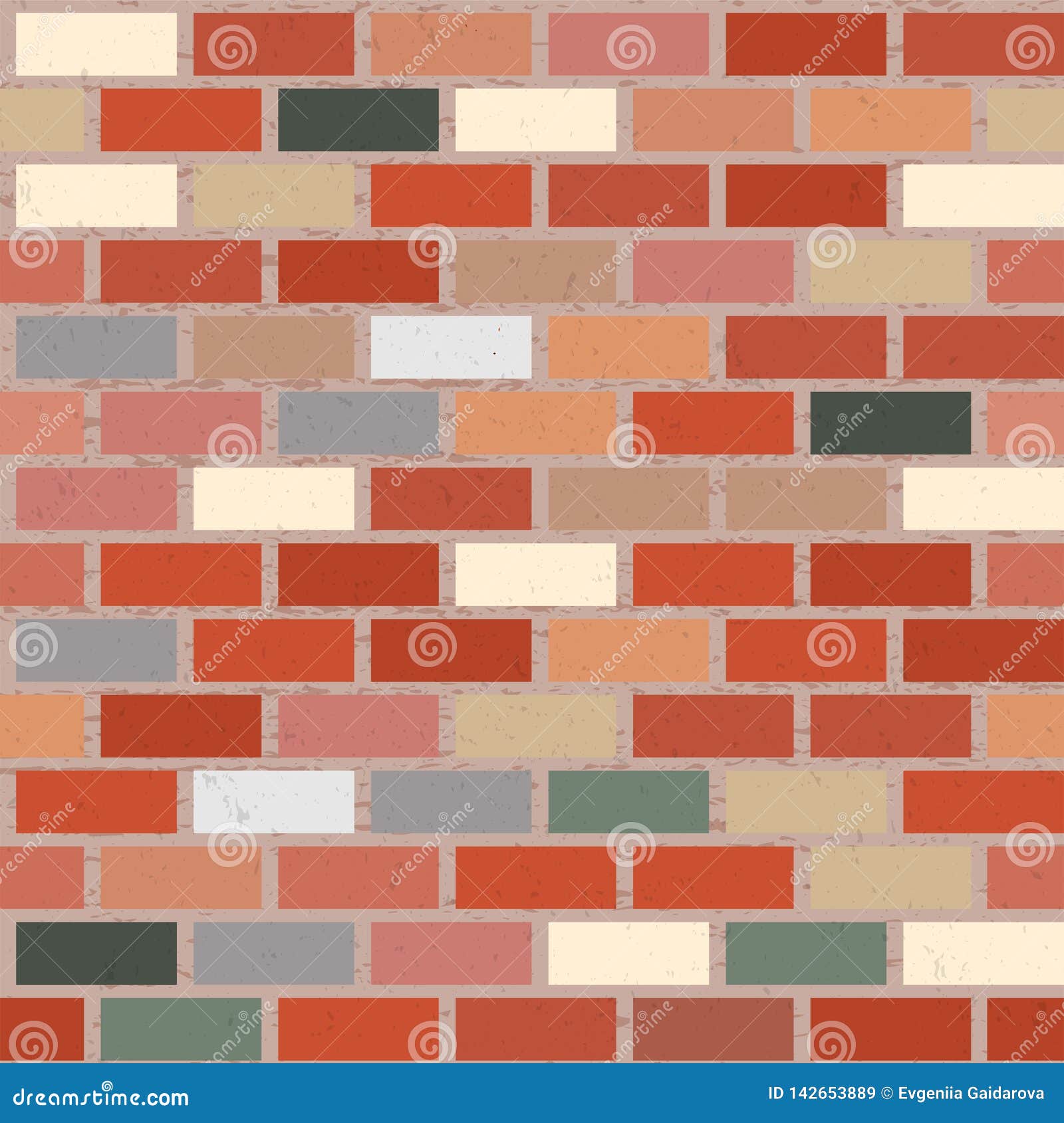 Seamless Pattern of Color Brick Wall with Texture Stock Image - Image ...