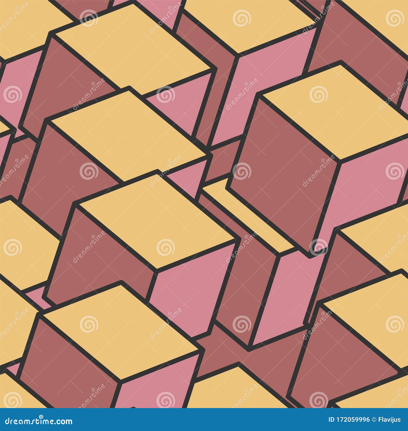 Seamless Pattern of Color Cubes. Cube Pattern Stock Vector ...