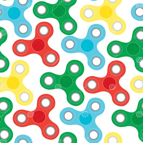 Seamless Pattern from Color Fidget Spinners. Stock Vector ...