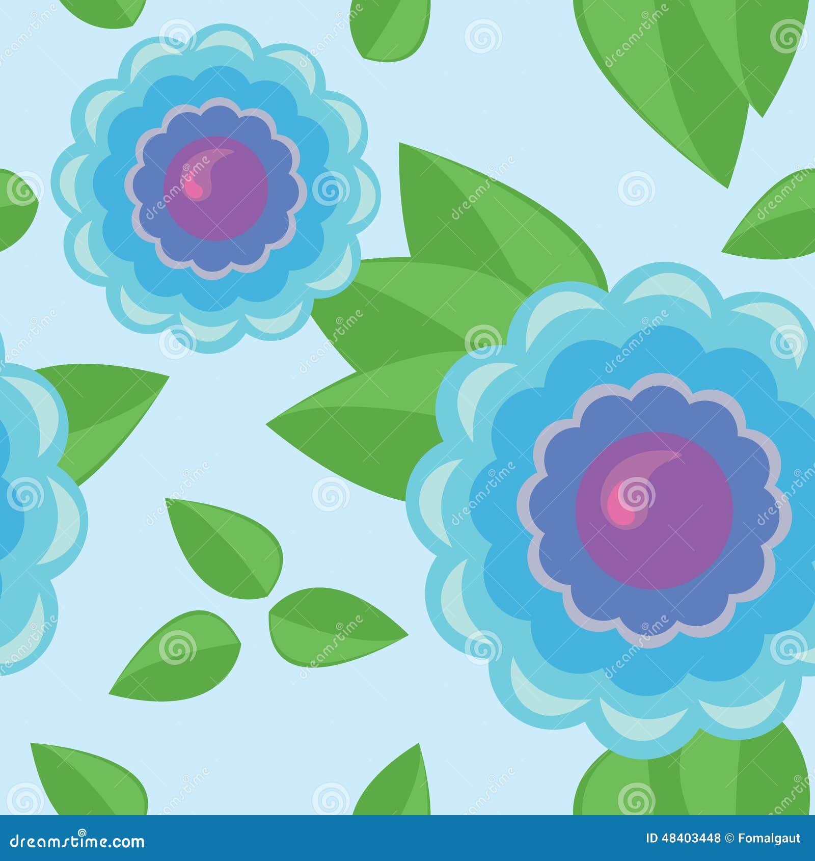 Seamless Pattern -?? Color Flower. Vector Illustration Stock Vector ...