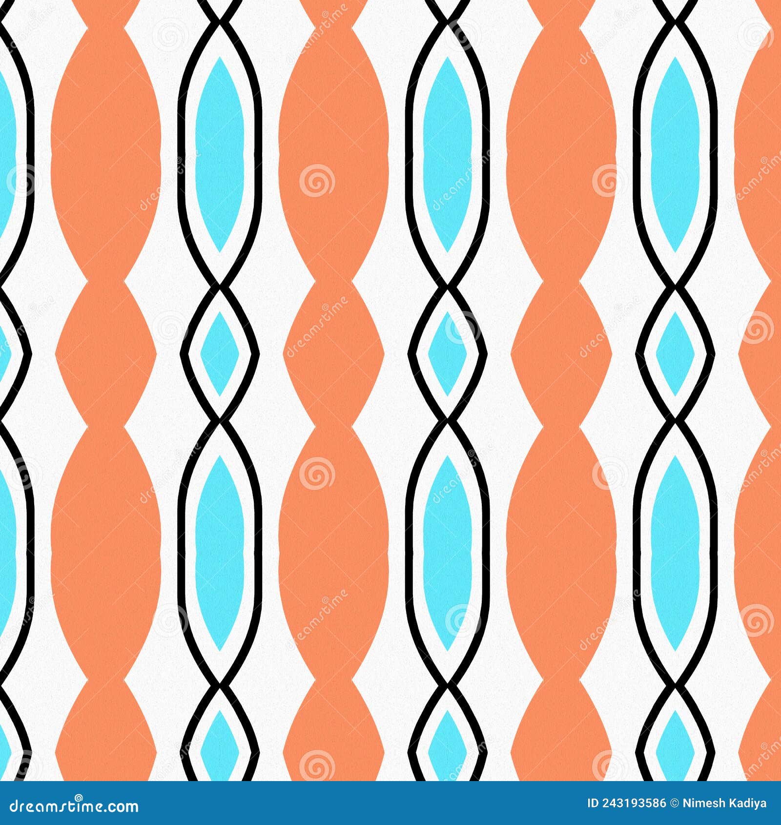 Seamless Pattern Color Orange and Blue Modern Stylish Patterns Stock ...