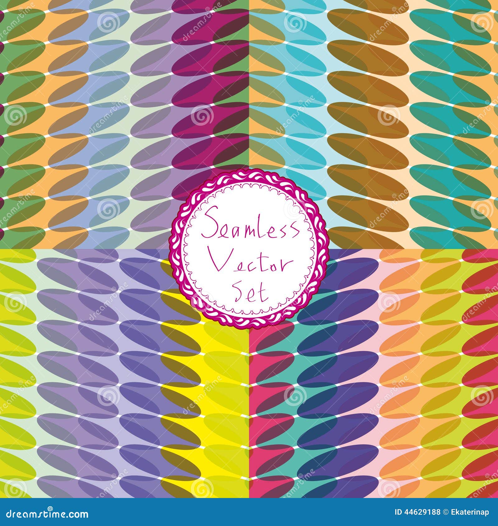 Seamless Pattern with Color Ovals for Design, Pattern Stock Vector ...