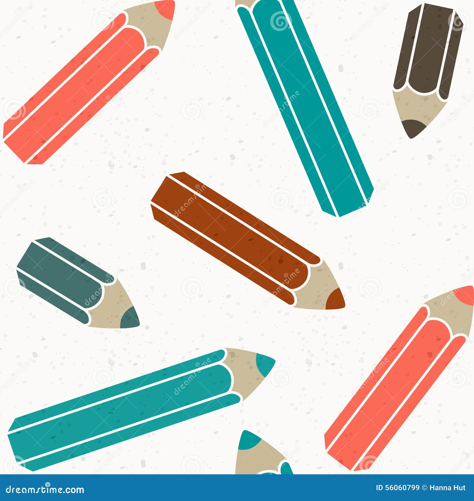 Seamless Pattern of Color Pencil Stock Vector - Illustration of ...