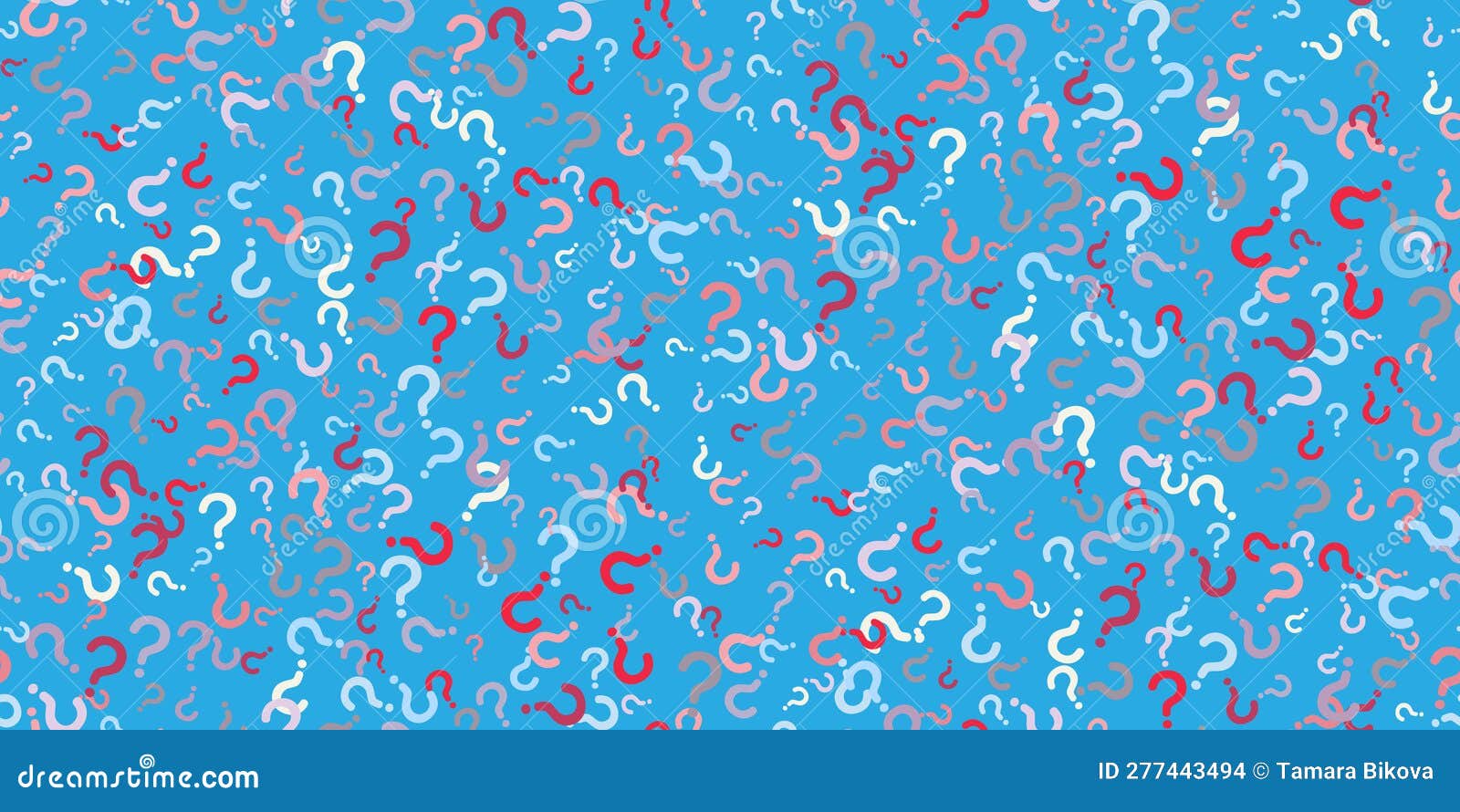 Seamless Pattern of Color Question Marks Stock Vector - Illustration of ...